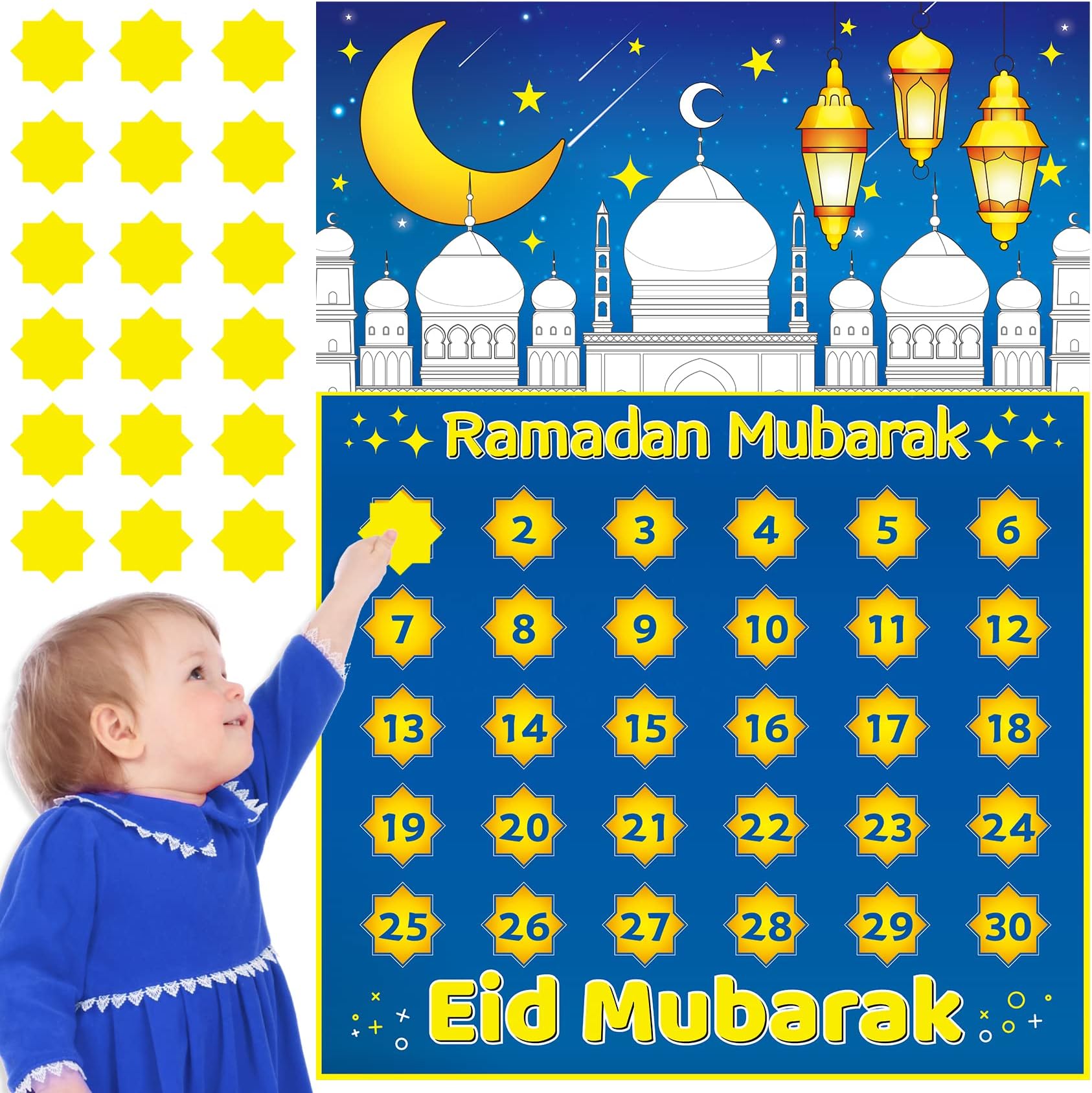 Ramadan Advent Calendar 2025 Ramadan Mubarak Decorations for Home ...