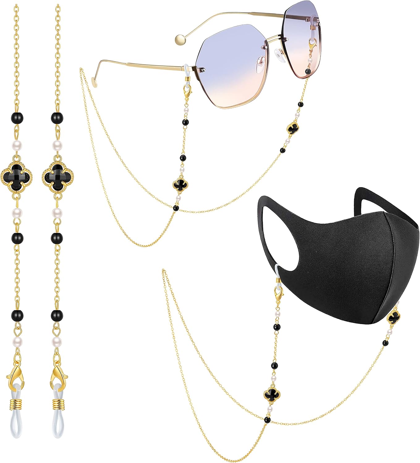 Buleens Glasses Chain for Women, Stylish Eyeglass Chain Cute Reading ...