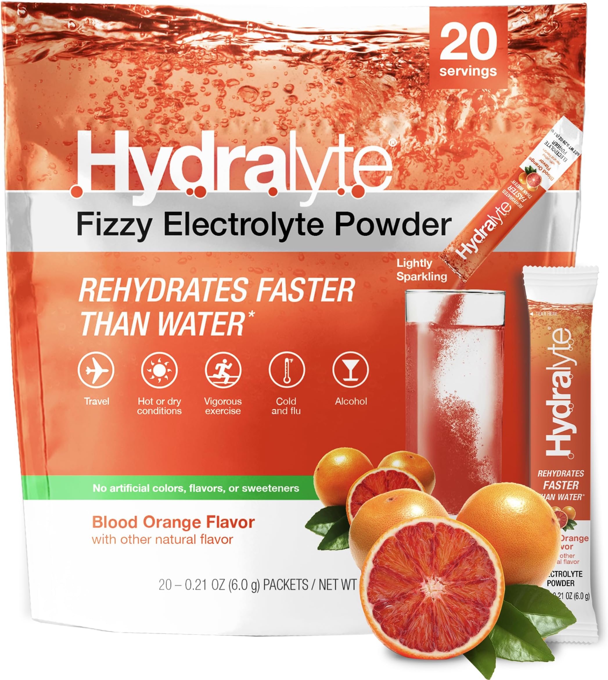 Amazon.com: Hydralyte Electrolyte Powder Packets | Sparkling Blood ...