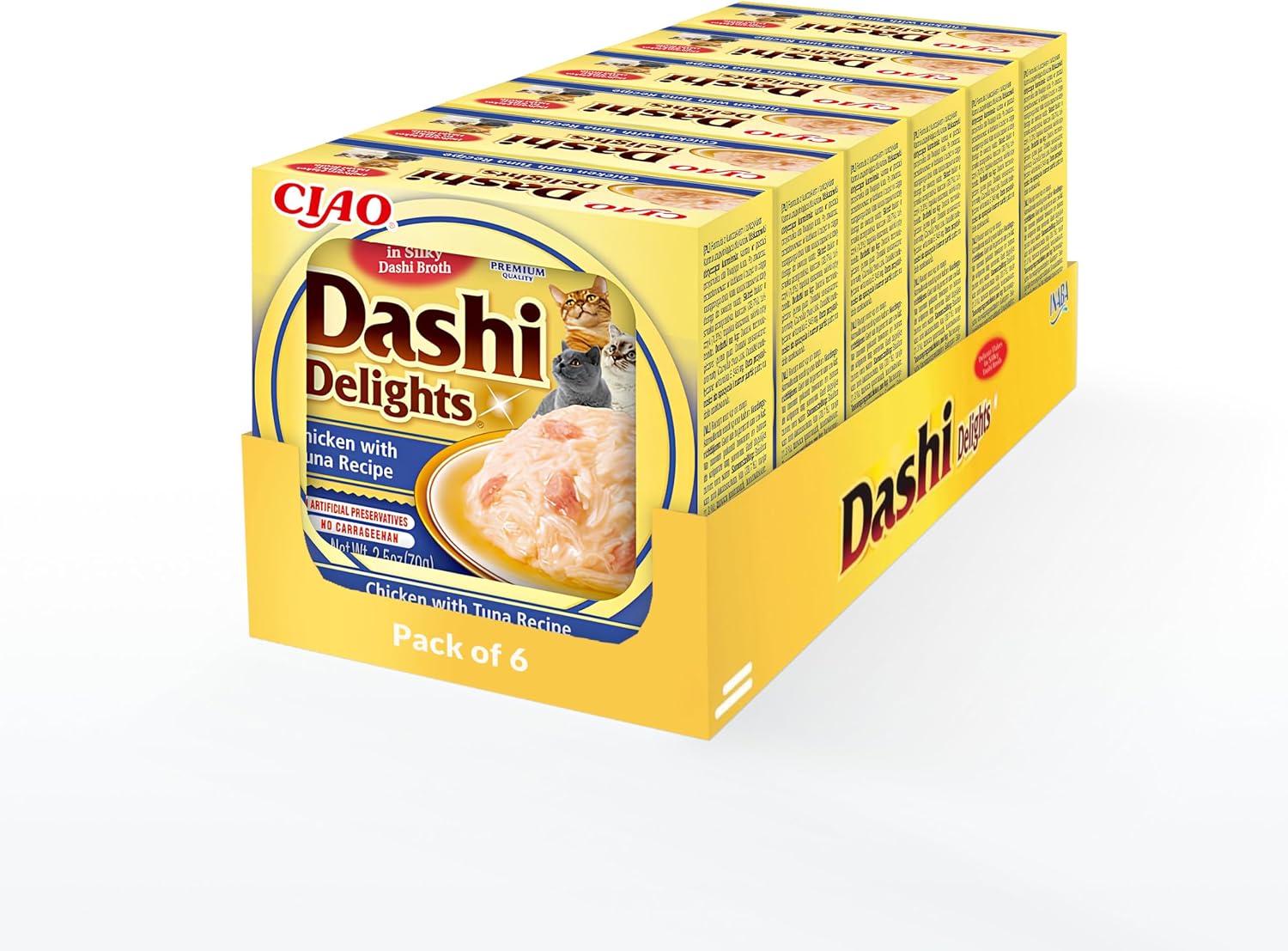 INABA Dashi Delights: Chicken with Tuna Recipe (6 x70g) / Bits in Broth ...