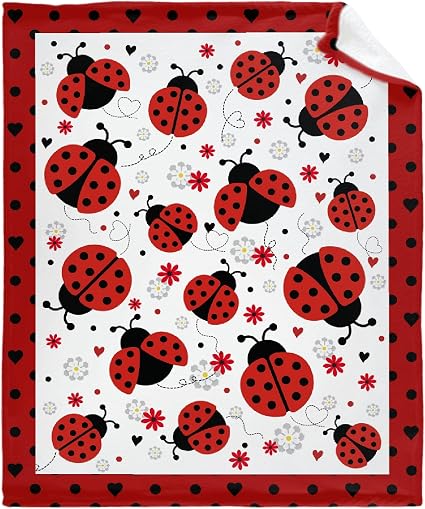 Amazon.com: Ladybug Baby Blanket Gifts, Super Soft Swaddle Blanket Cozy ...