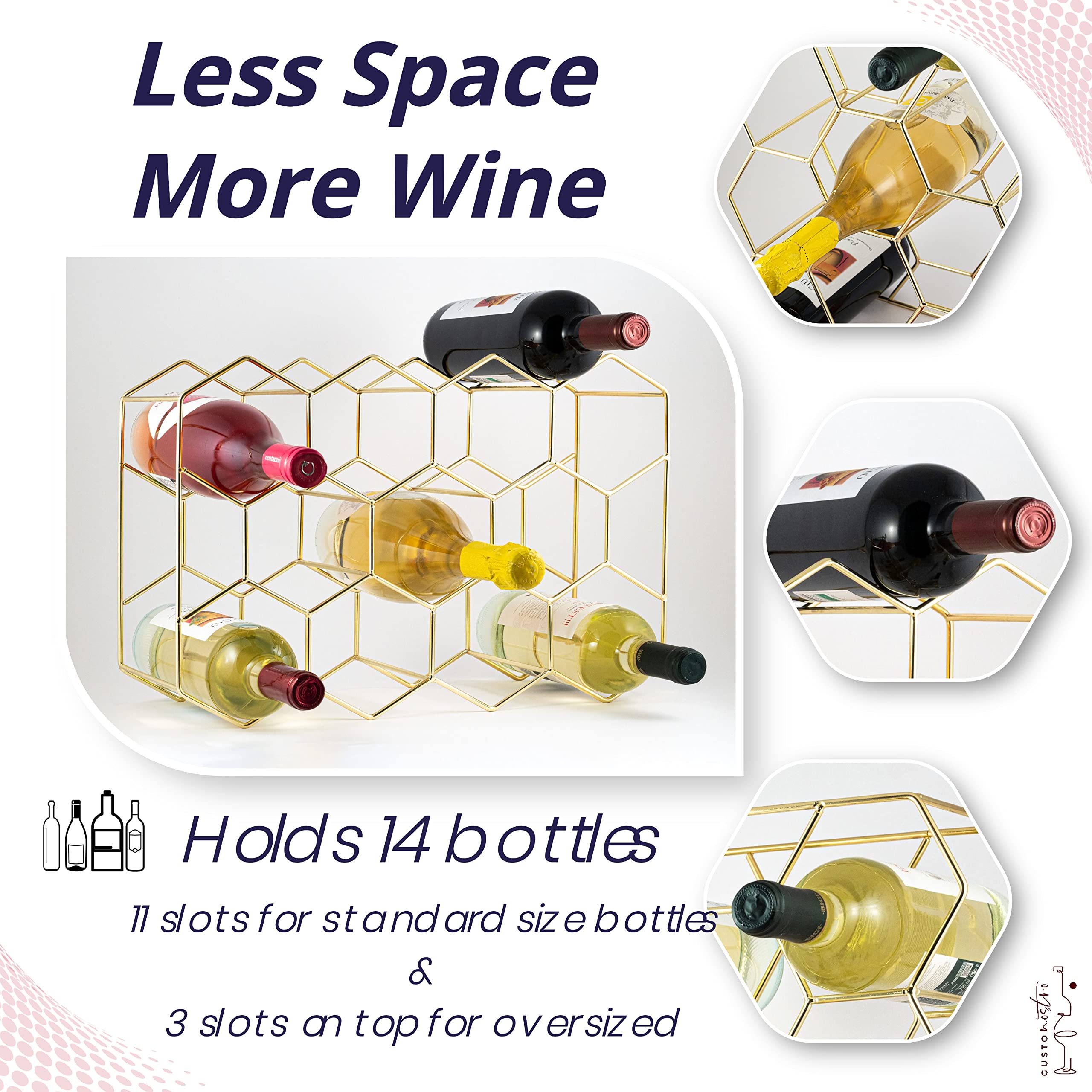Snapklik.com : Gusto Nostro Countertop Wine Rack - 14 Bottle ...
