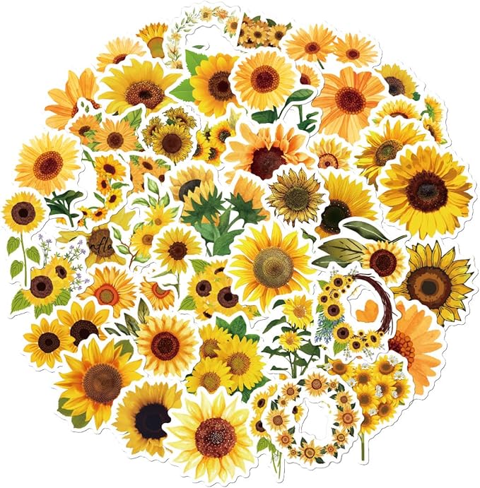 Amazon.com: Sunflower Stickers 50Pcs Laptop Stickers Aesthetic,You are ...