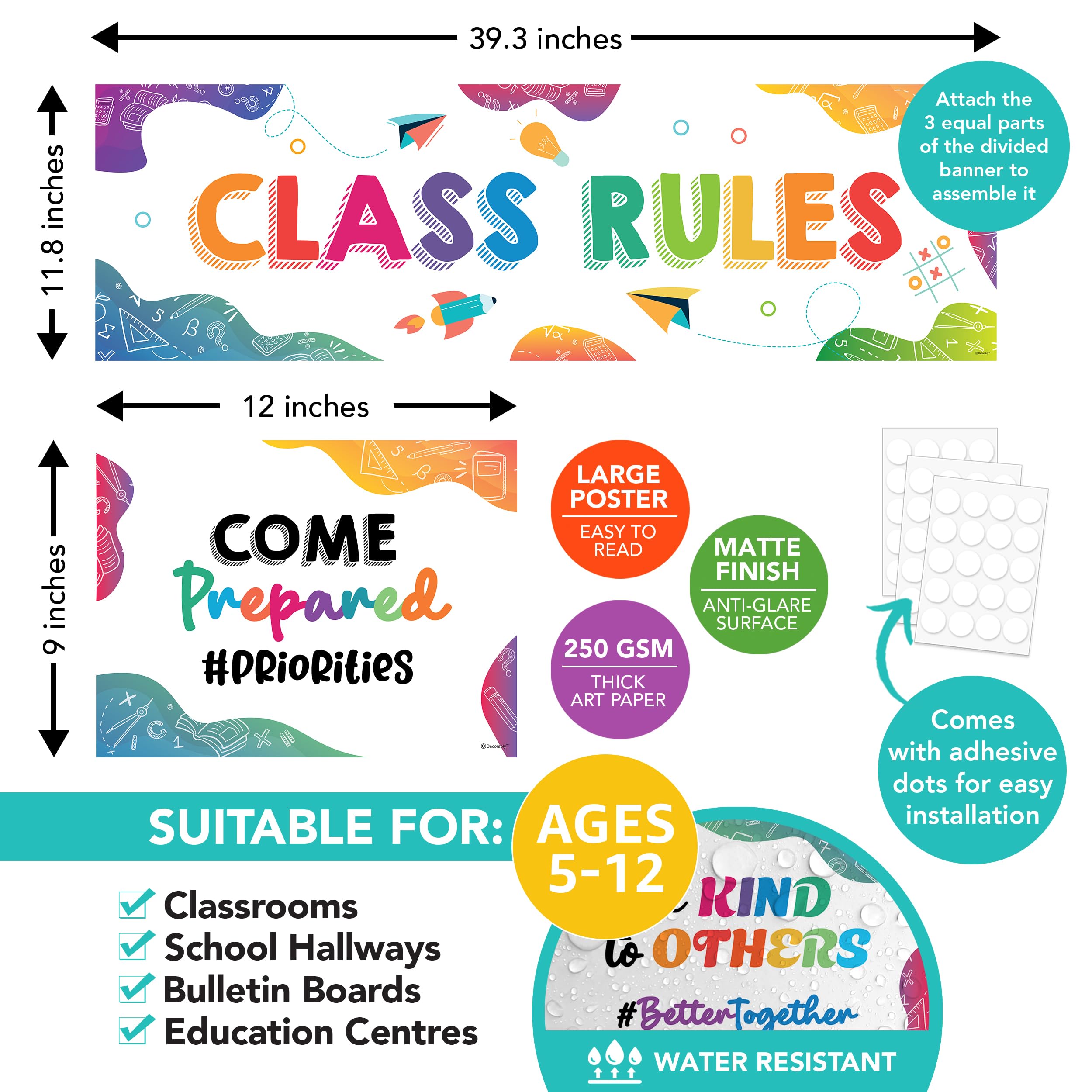 Buy 10 Classroom Expectations Poster Middle School - Classroom Rules ...