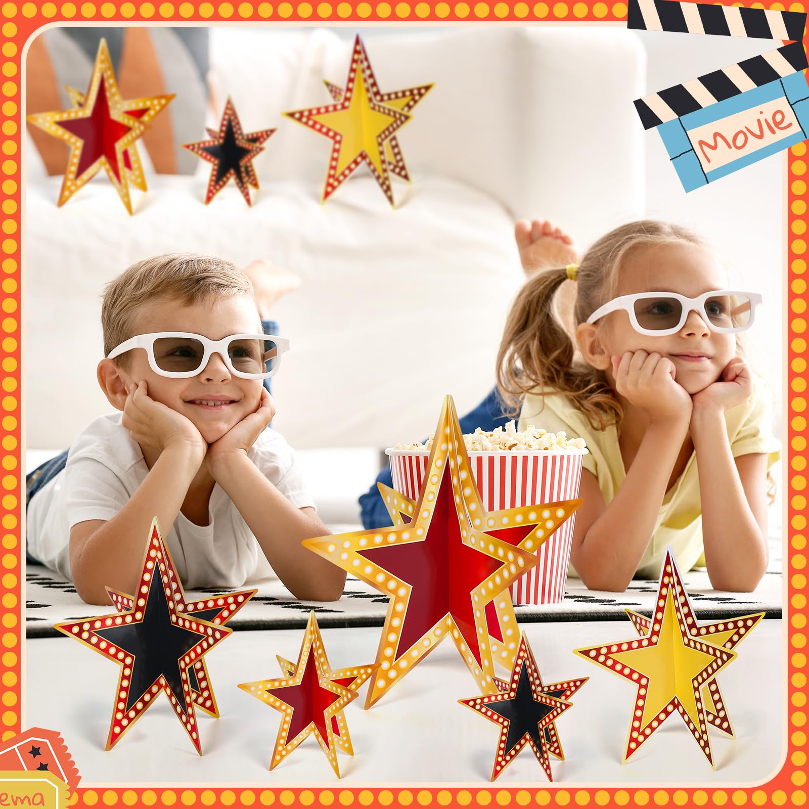 Snapklik.com : Sinload 45 Pcs Star Centerpieces For Movie Night Party ...