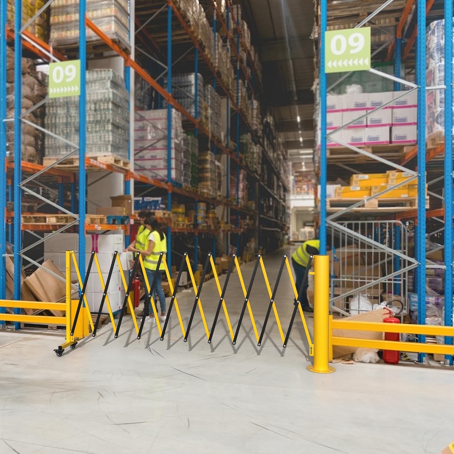 YITAHOME Barricada extensible de metal, puerta de seguridad plegable de ...