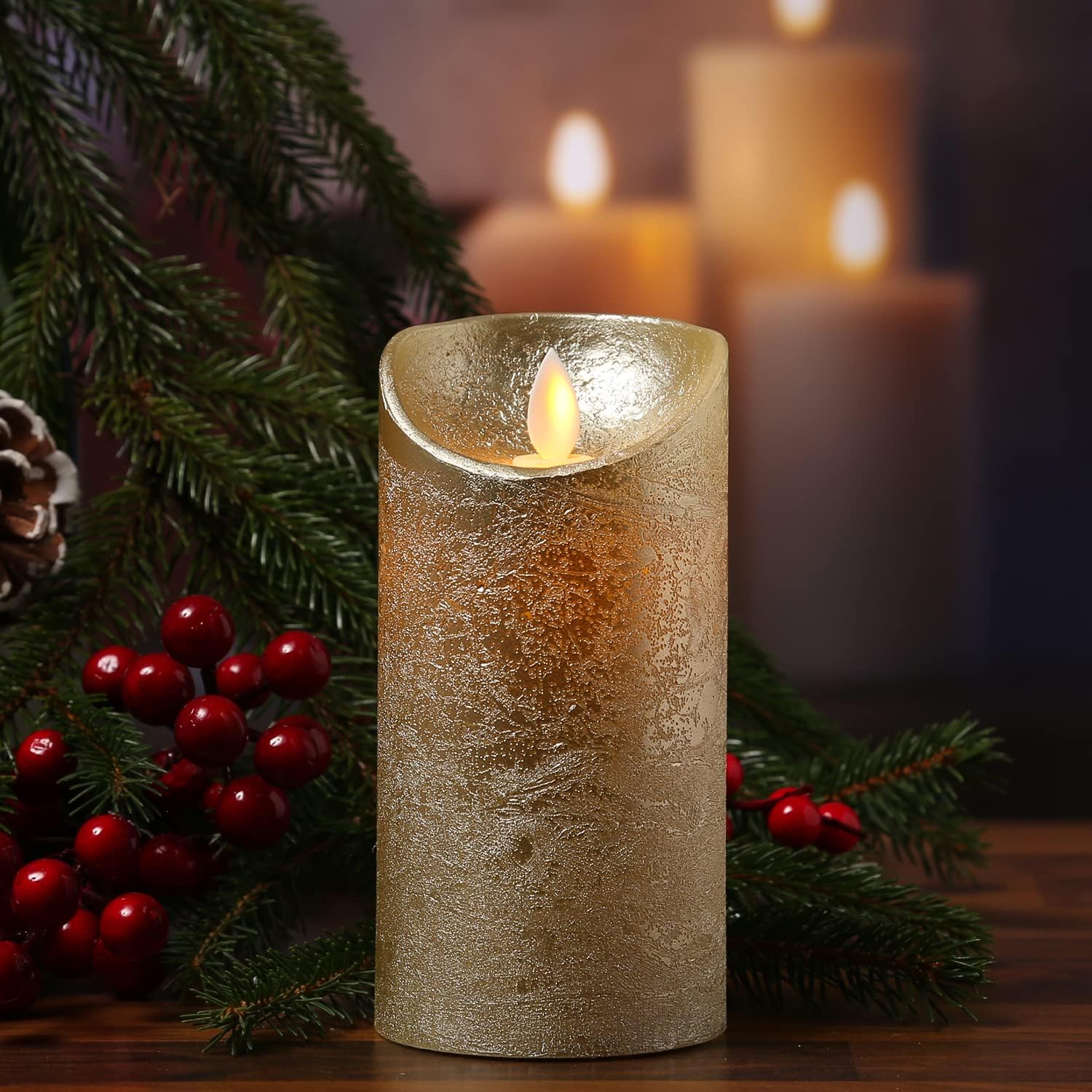 Stilvolle Led Kerzen Mit Beweglicher Flamme Dãƒânisches Bettenlager Bild