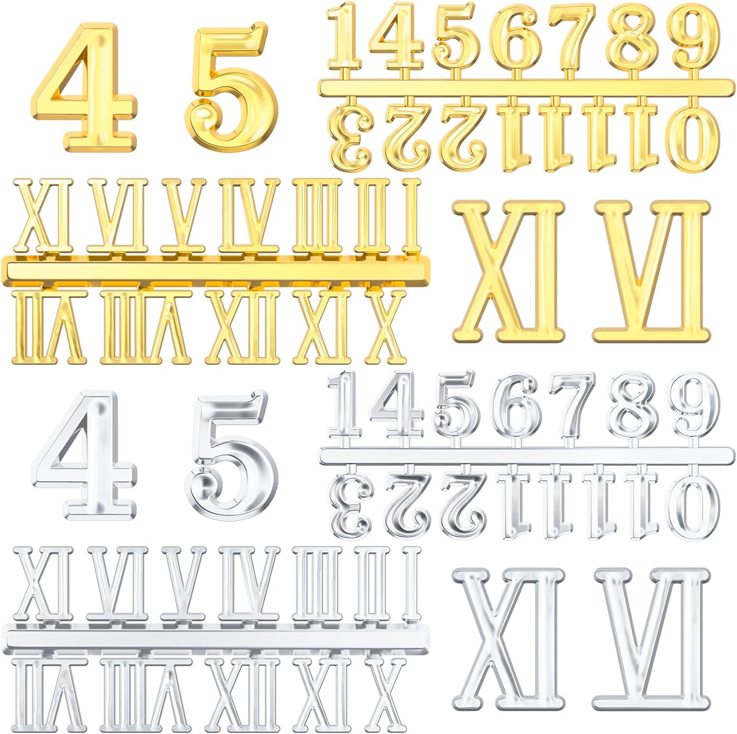 Amazon.com: KIKOOD 4pcs Clock Numerals Kit Including Arabic Number and ...