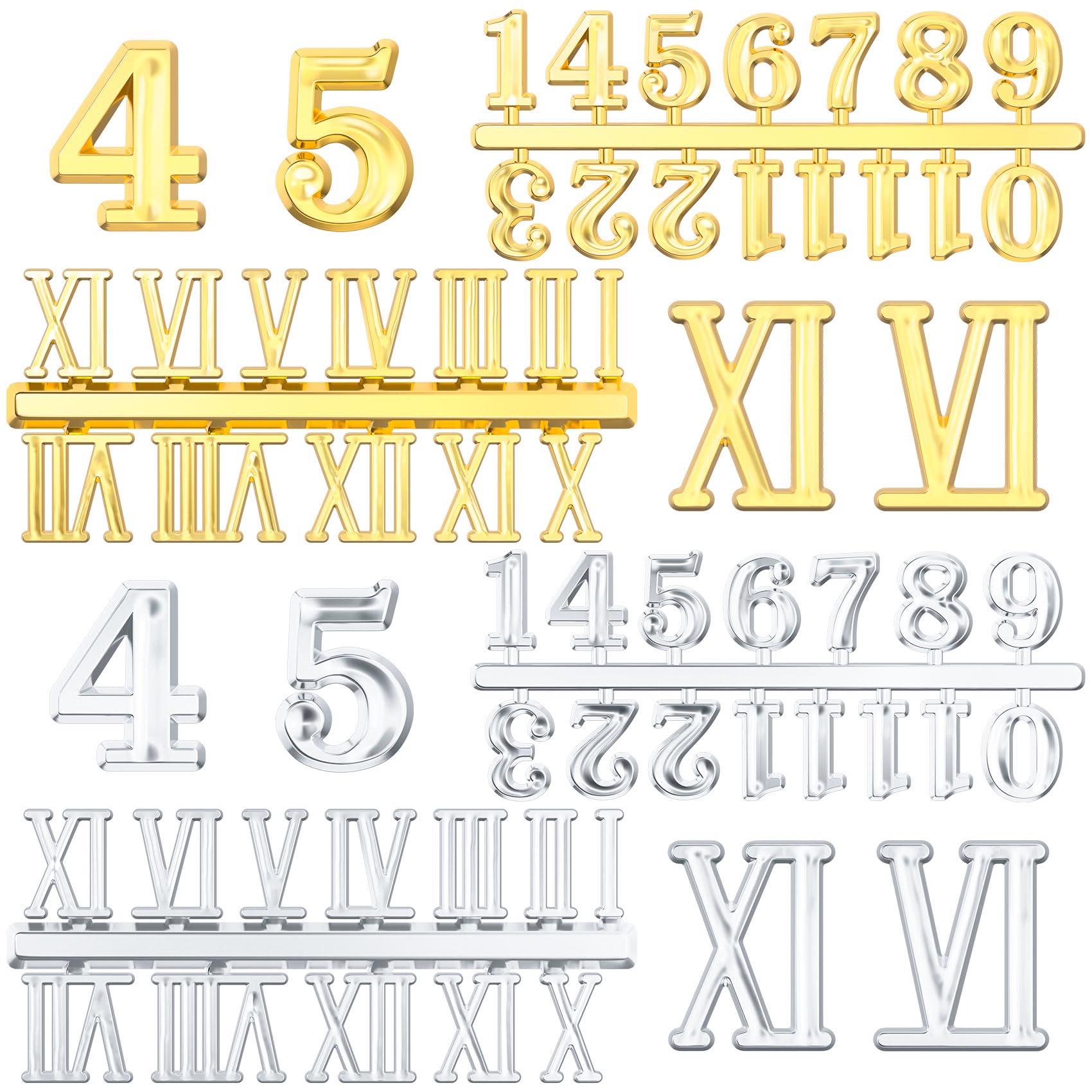 Amazon.com: KIKOOD 4pcs Clock Numerals Kit Including Arabic Number and ...