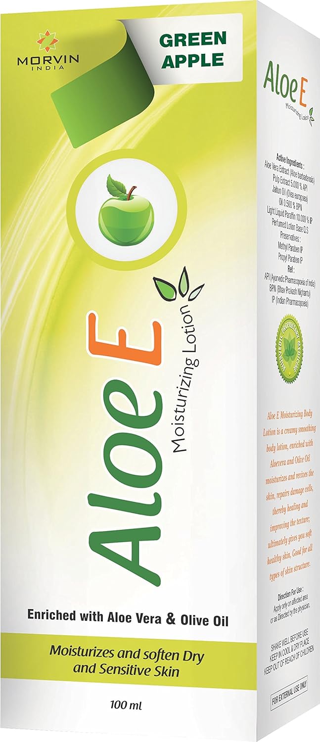Buy MORVIN INDIA ALOE E LOTION (GREEN APPLE),100ml. Online at Low ...