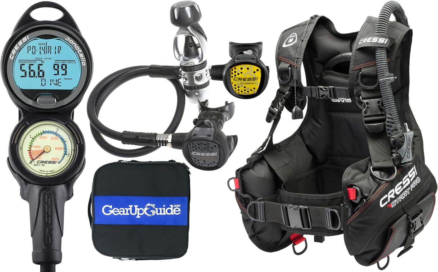 Amazon.com : CRESSI Start Scuba Diving Gear Package Complete with Start 2.0 BCD - Donatello C2 ...