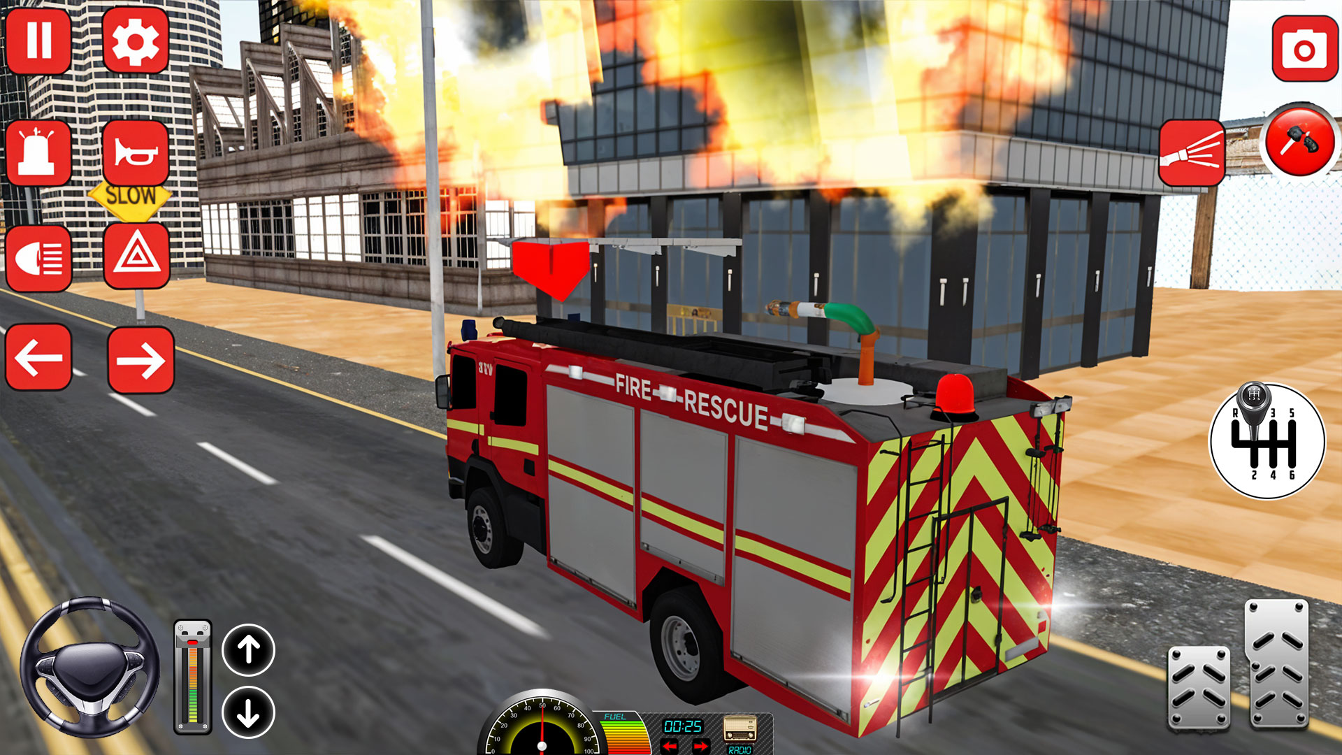 City Rescue Fire Truck Driver Emergency Fire Fighter Simulation 3D 2025 ...