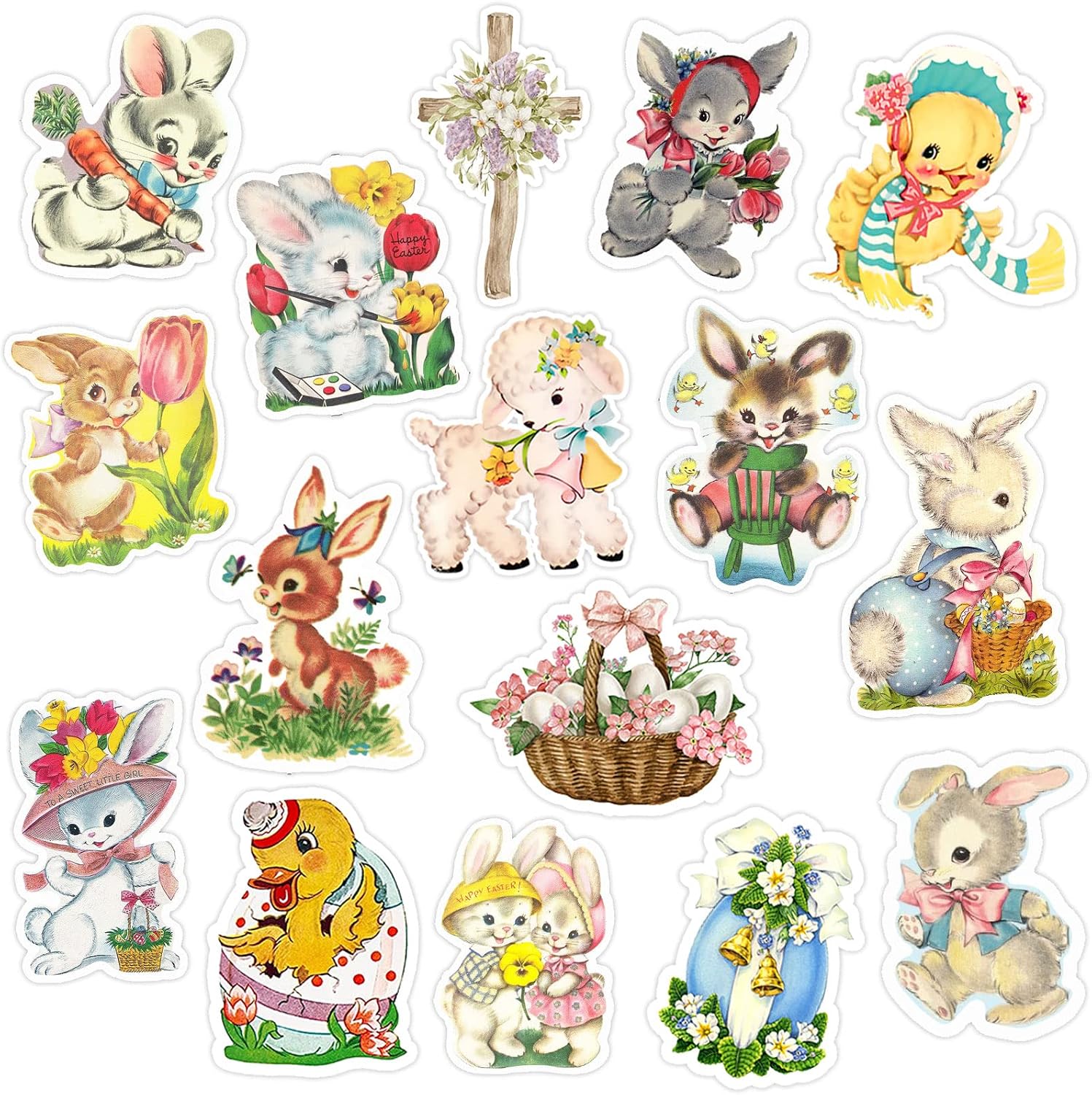 Amazon.com: Whaline 16Pcs Easter Refrigerator Magnets Bunny Egg Fridge ...