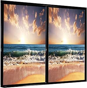 Amazon.com: Window Adhesive Film Privacy Island Ocean Scenery Blue ...
