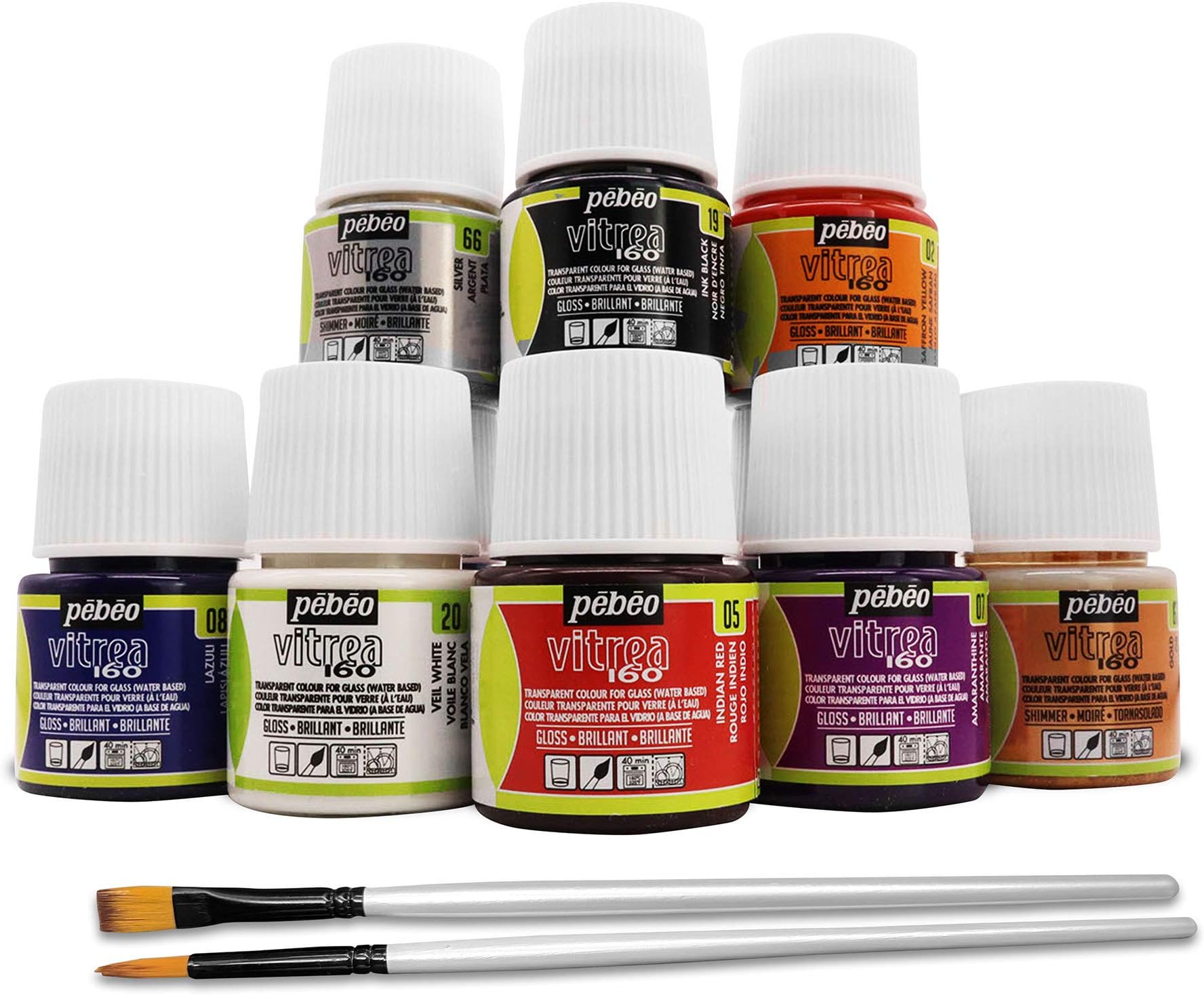Amazon.com: ZMR ,Pebeo Vitrea 160 Gloss Paint ,Brilliant - Made in ...