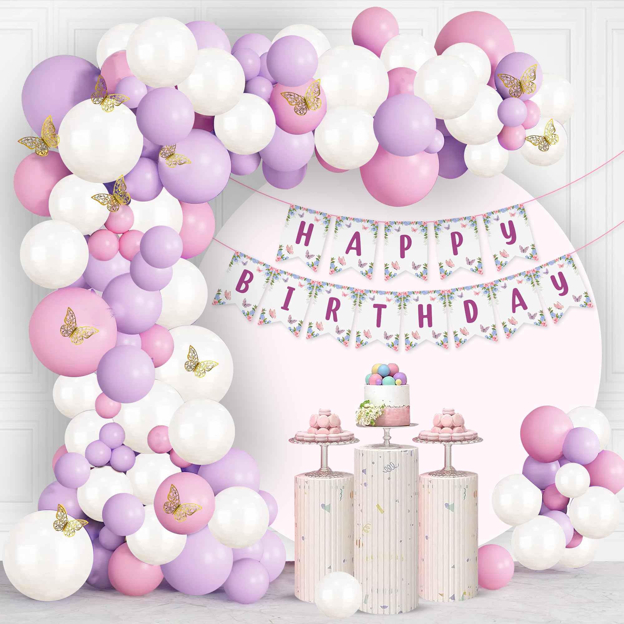 Party Propz Butterfly Theme Birthday Decorations - Set of 75Pcs ...