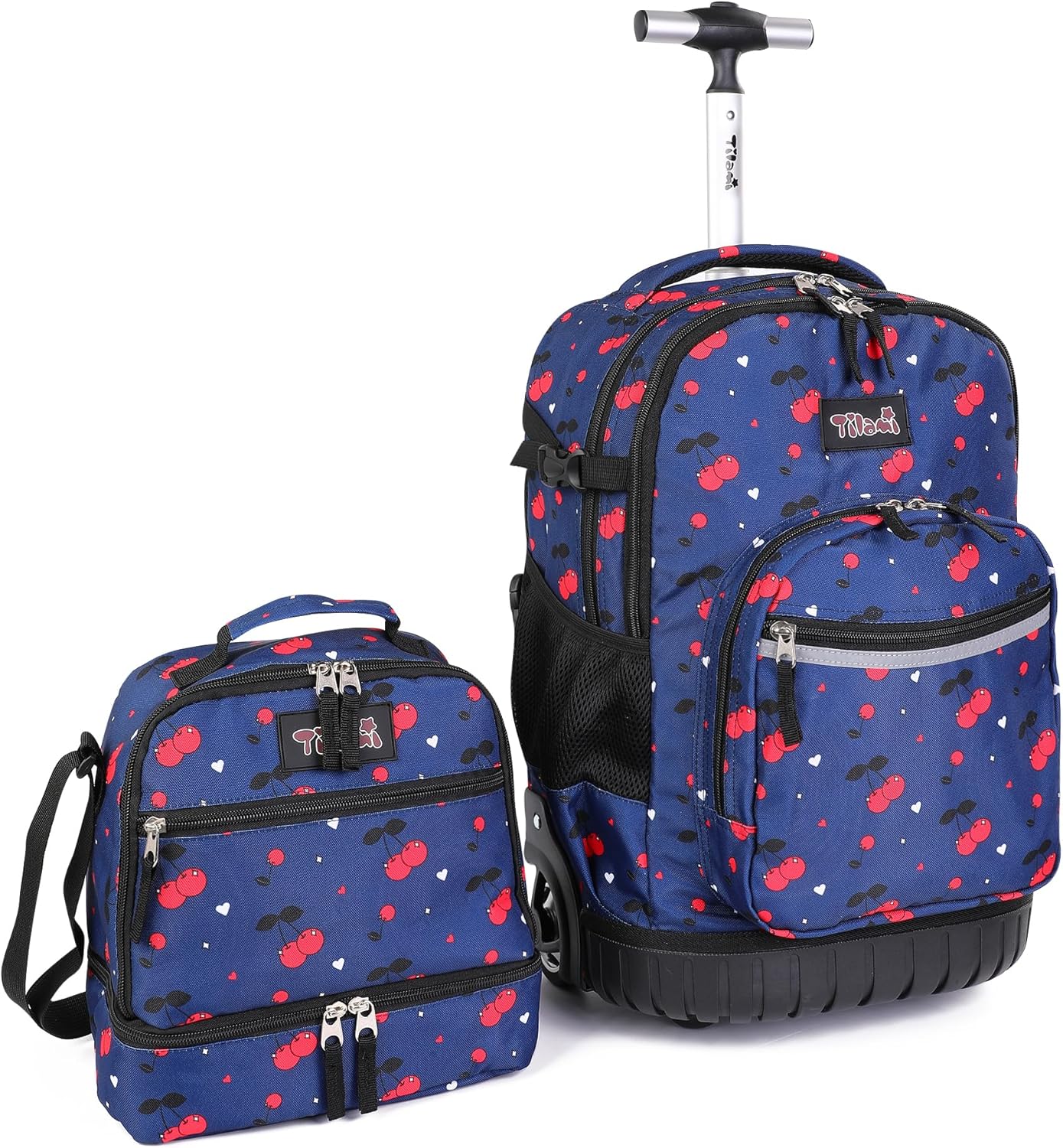 Amazon.com | Tilami Rolling Backpack 19 inch with Lunchbox Wheeled ...