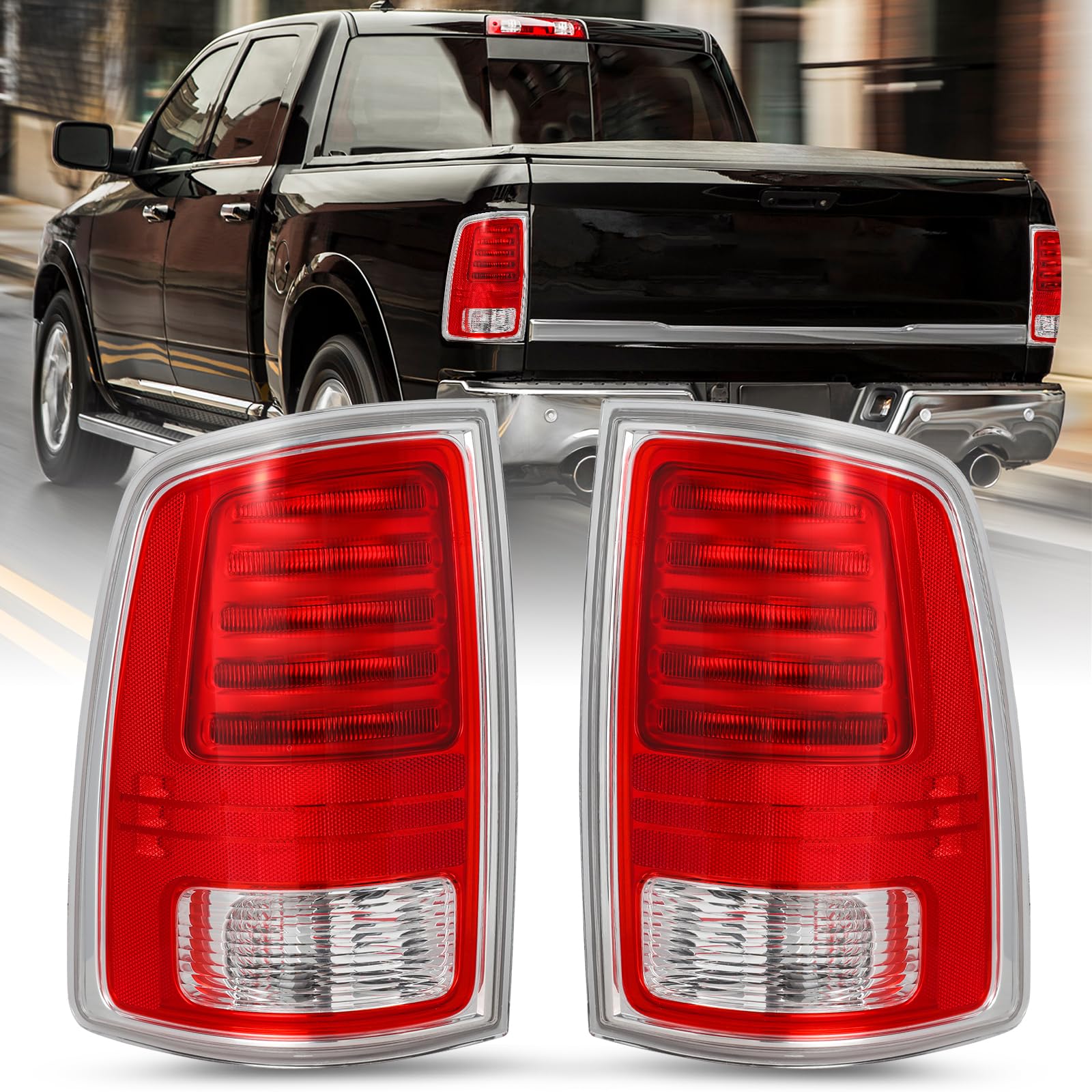 Amazon.com: SOCKIR LED Tail Light Assembly for 2013-2018 Dodge Ram 1500 ...