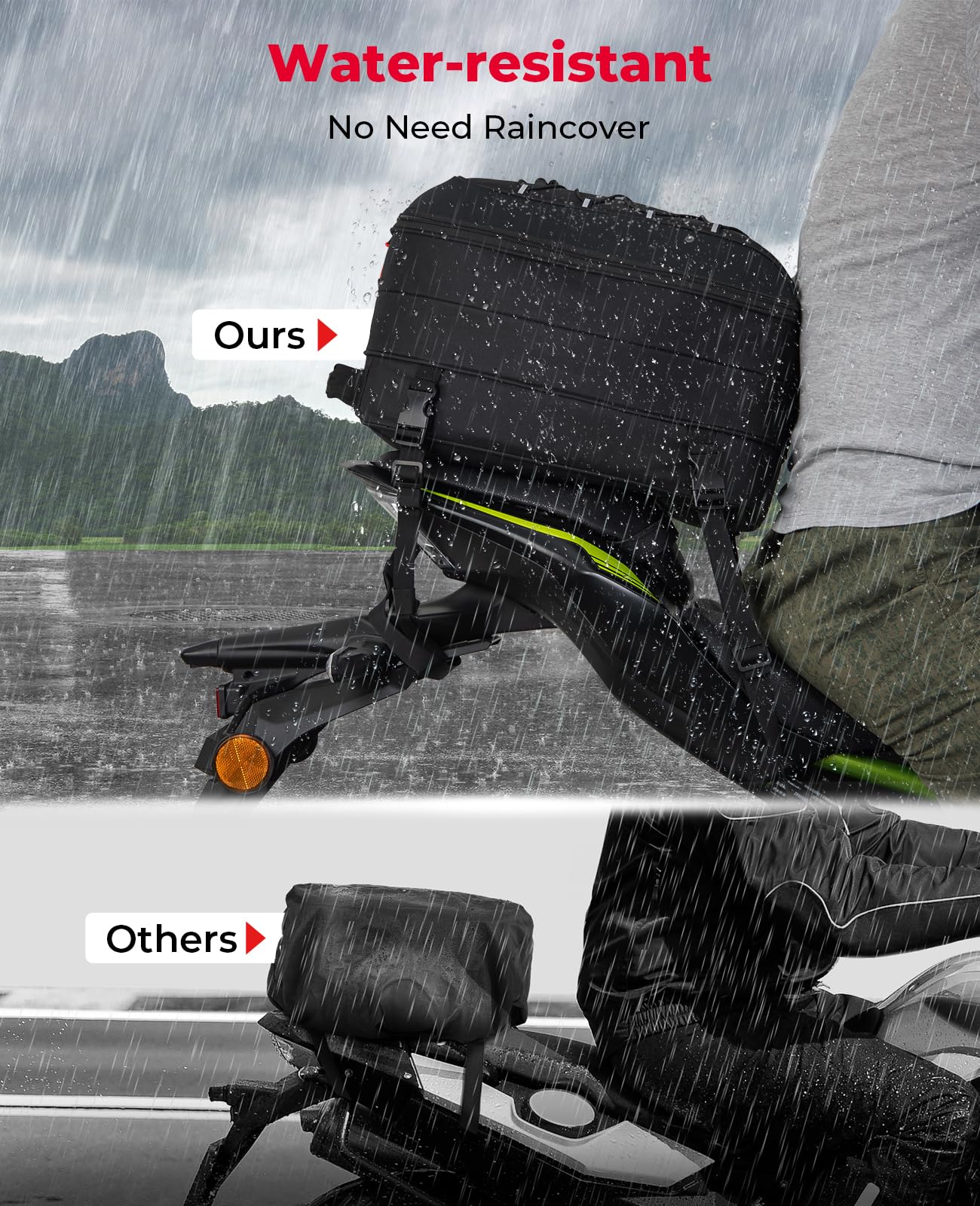 Snapklik.com : KEMIMOTO Motorcycle Tail Bag, Dual Use Motorbike Helmet ...