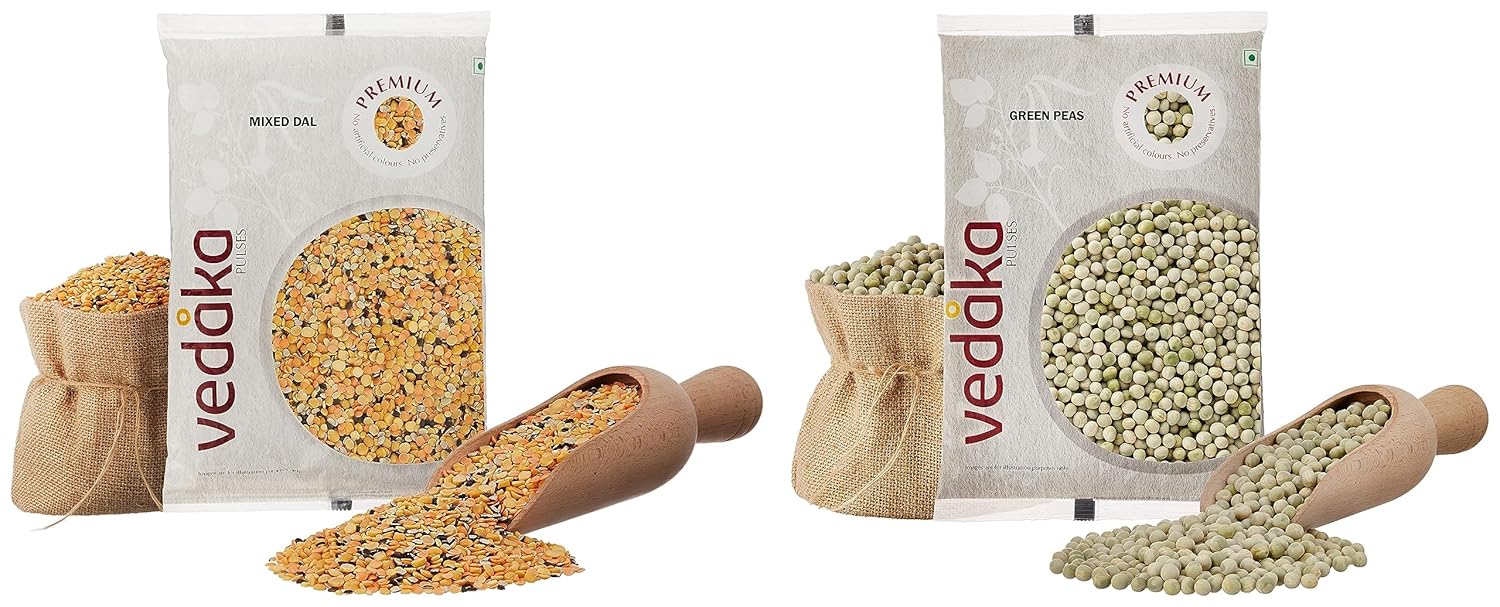 Amazon Brand - Vedaka Premium Green Peas, 1 kg & Amazon Brand - Vedaka ...