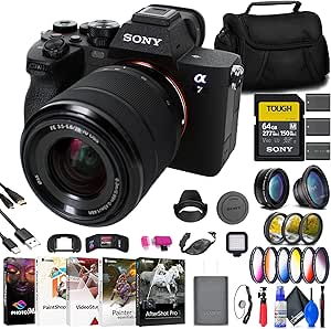 Amazon.com : Sony a7 IV Mirrorless Camera with 28-70mm Lens (ILCE-7M4K/B) + 64GB Memory Card ...