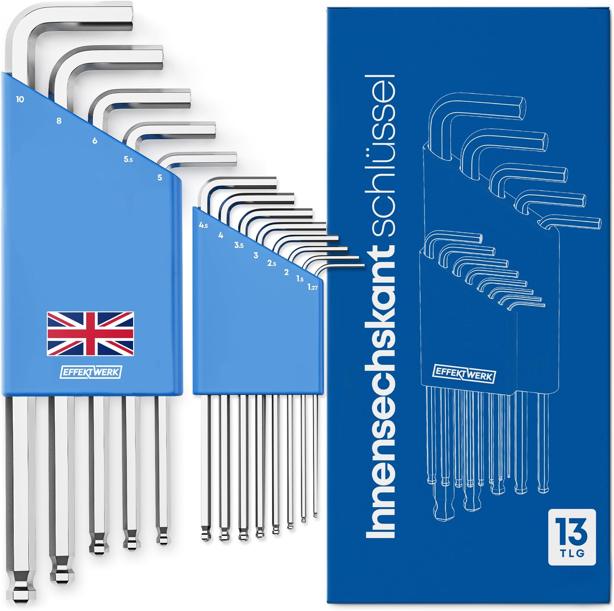 ToughHub 18 Pcs Allen Key Set – Metric Allen Key Set and Torx Allen Key ...