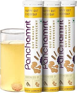 Amazon.com: Panchamrit Gut Health Effervescent Tablets - Reduces Bloating, Acidity ...