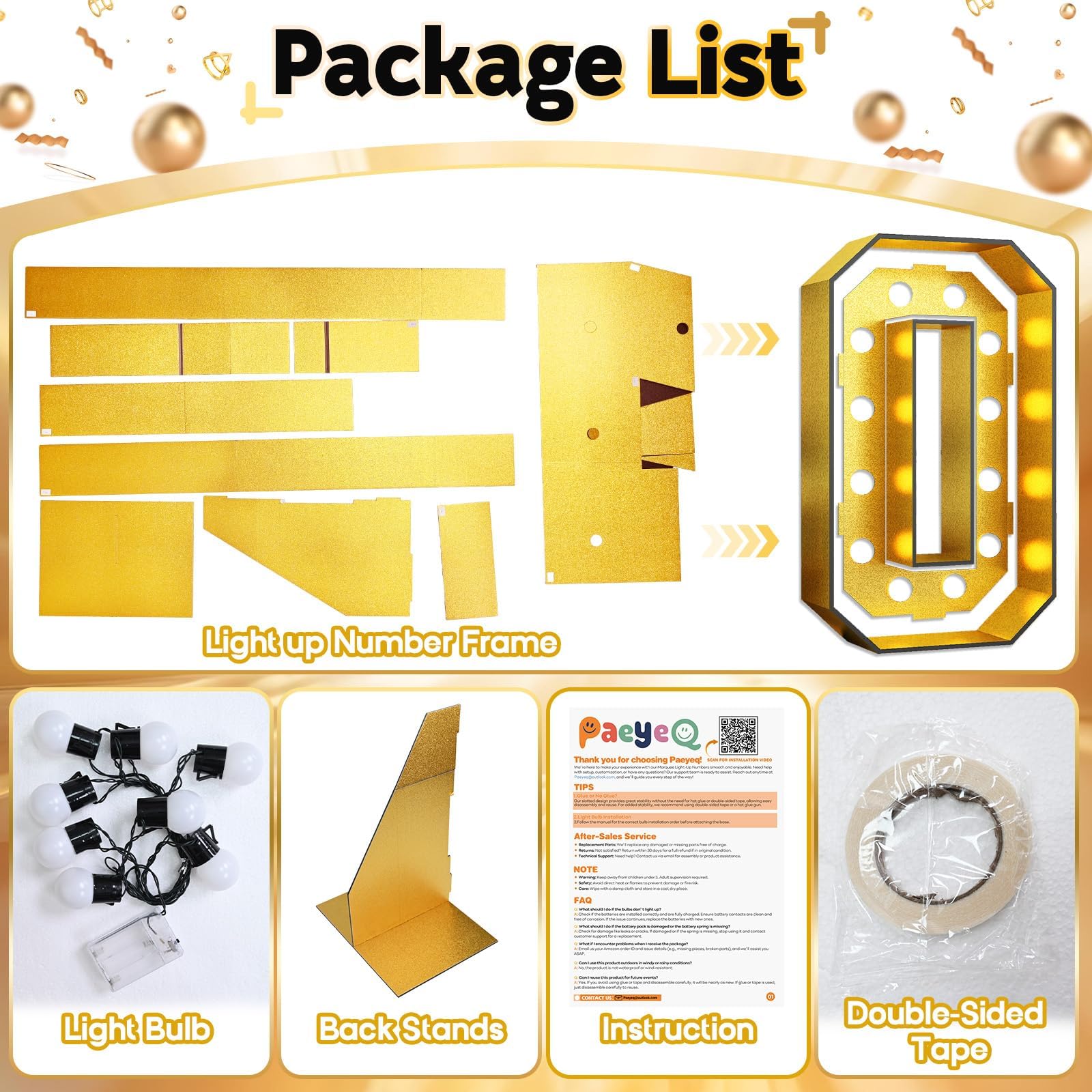 Snapklik.com : Light Up Numbers 30, 4FT Light Up Numbers 30 Marquee ...