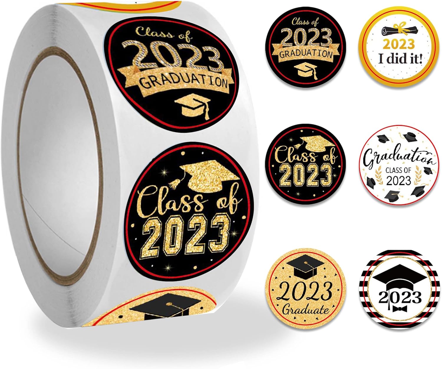 BOFYTR Graduation Stickers, 500pcs Graduation Decorations in Black and ...