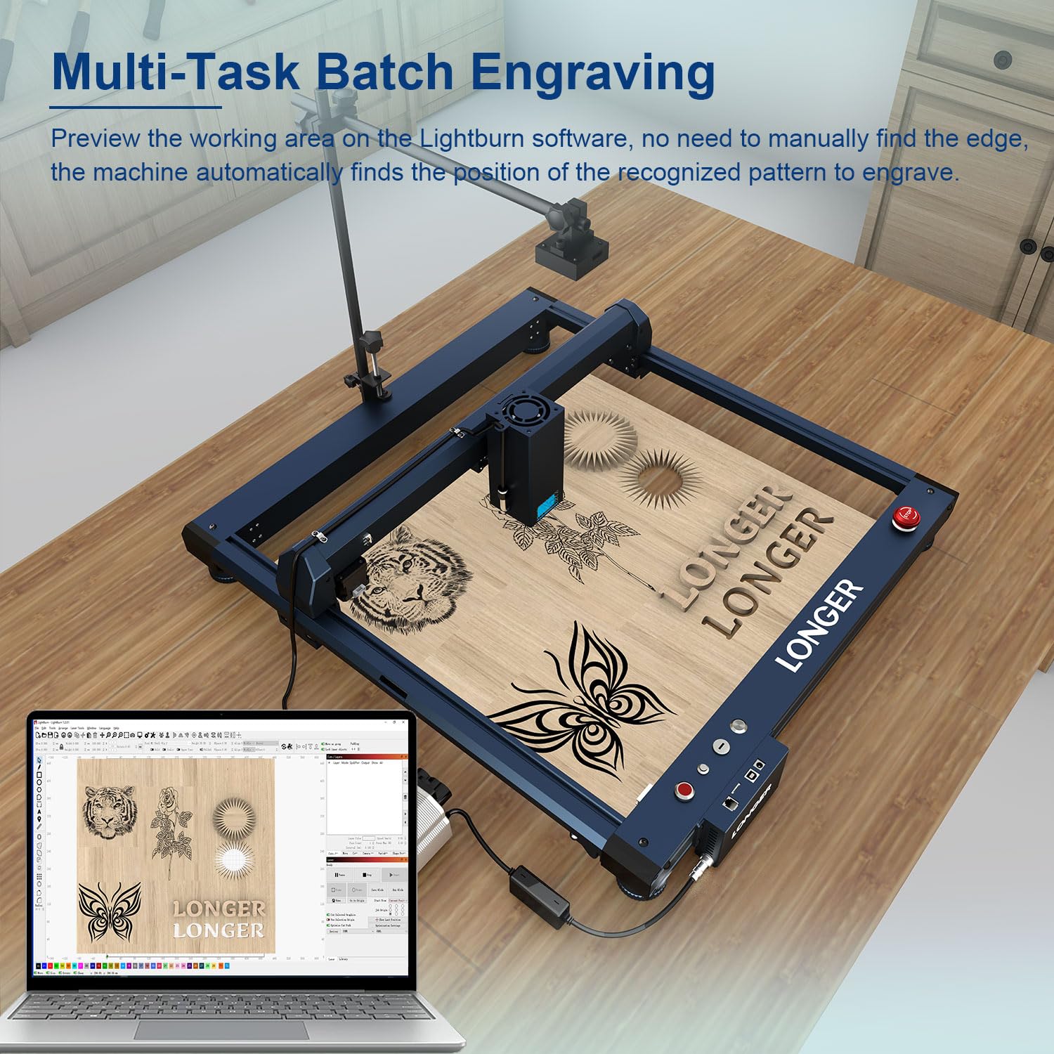 Snapklik.com : LONGER Lightburn Camera, Camera Kit For Laser Engraver ...