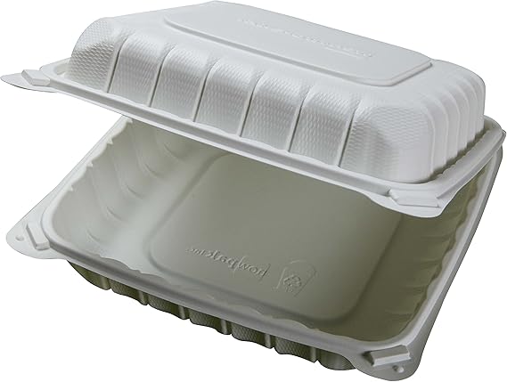 NowPak TN-81 Container, Deep 8" 1-Comp Hinged Lid Tfpp-200/Cs (2 X 100 ...
