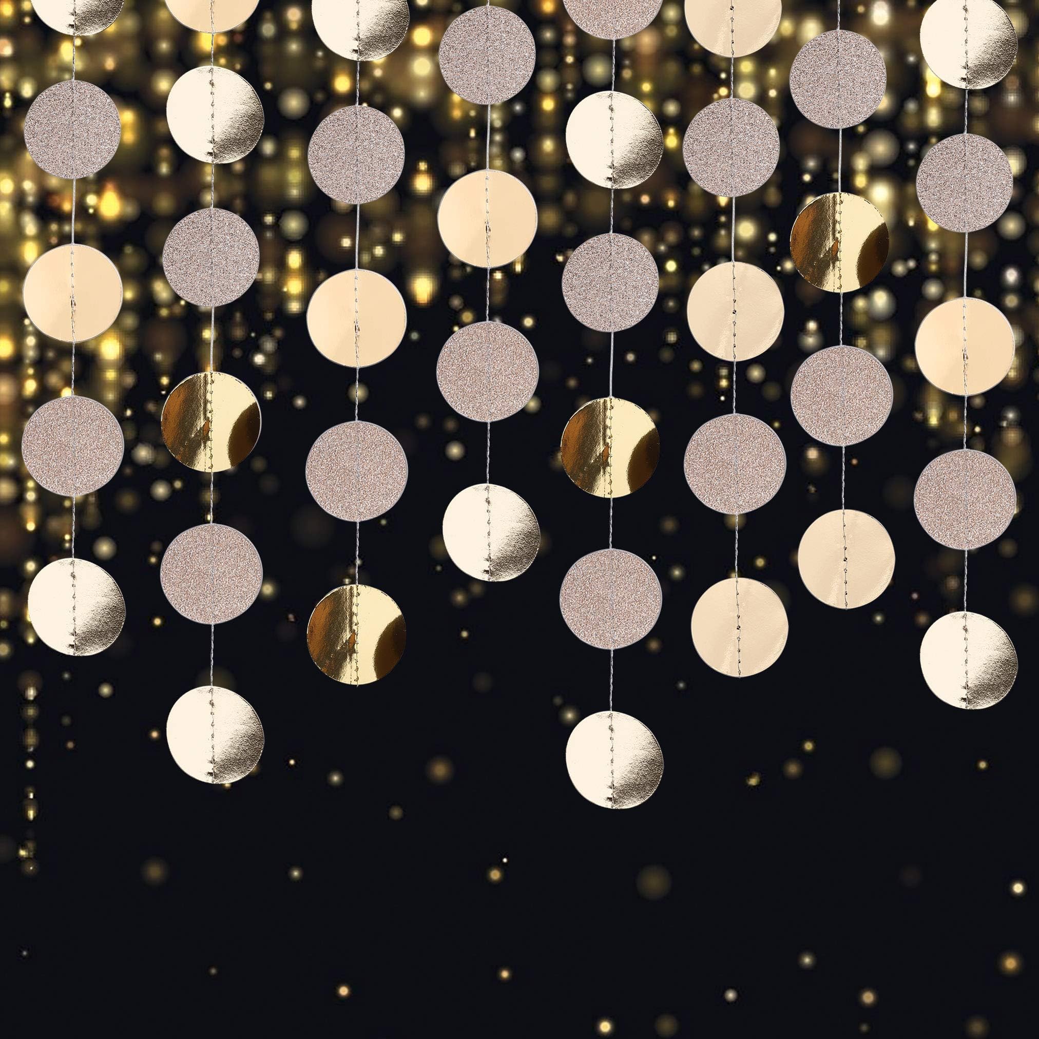 SUNBEAUTY 3 Meter Circle Garland Rund Girlande Geburtstag Deko (Gold ...