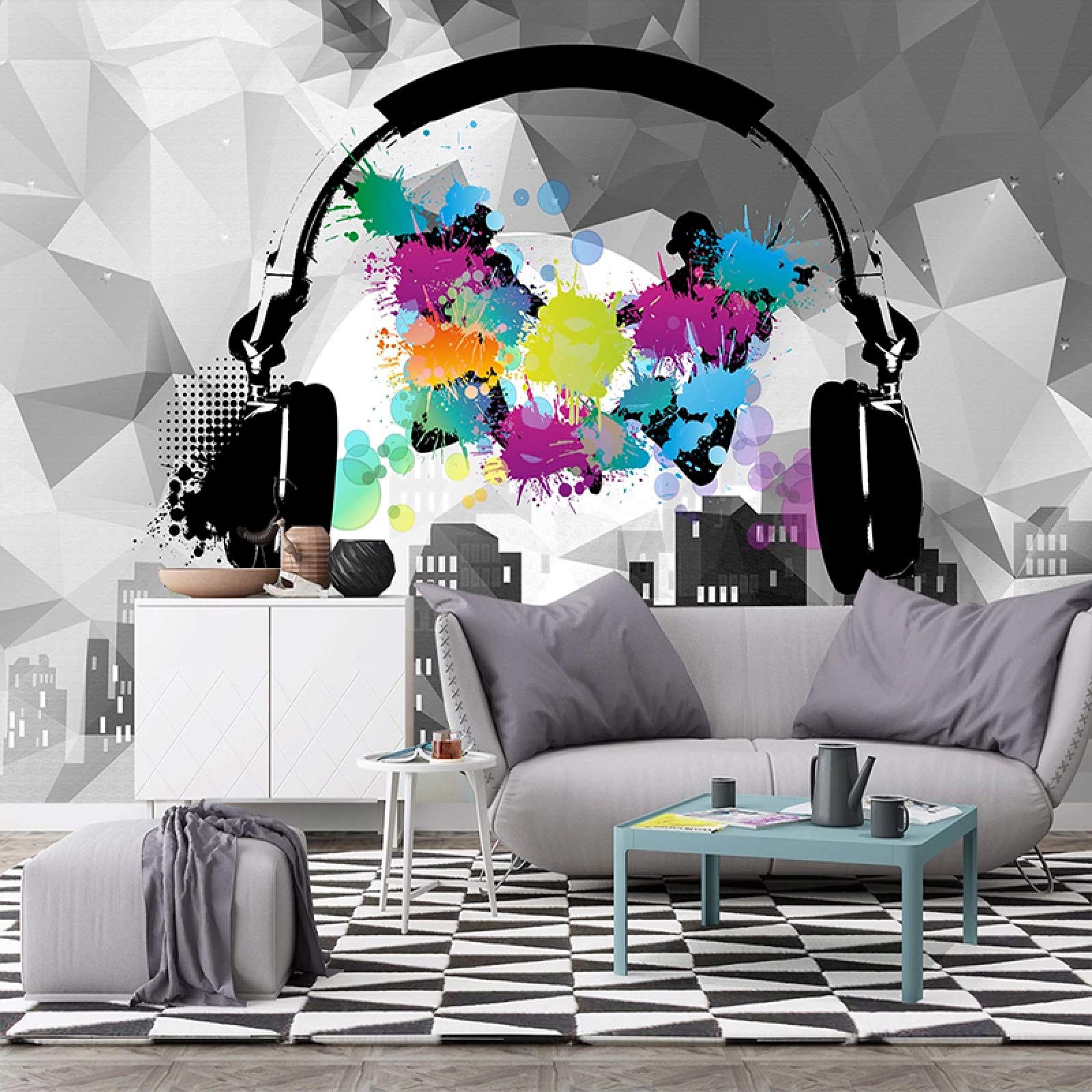 Abstract Colorful Music Desktop Wallpaper Free Blue, Music, Poster