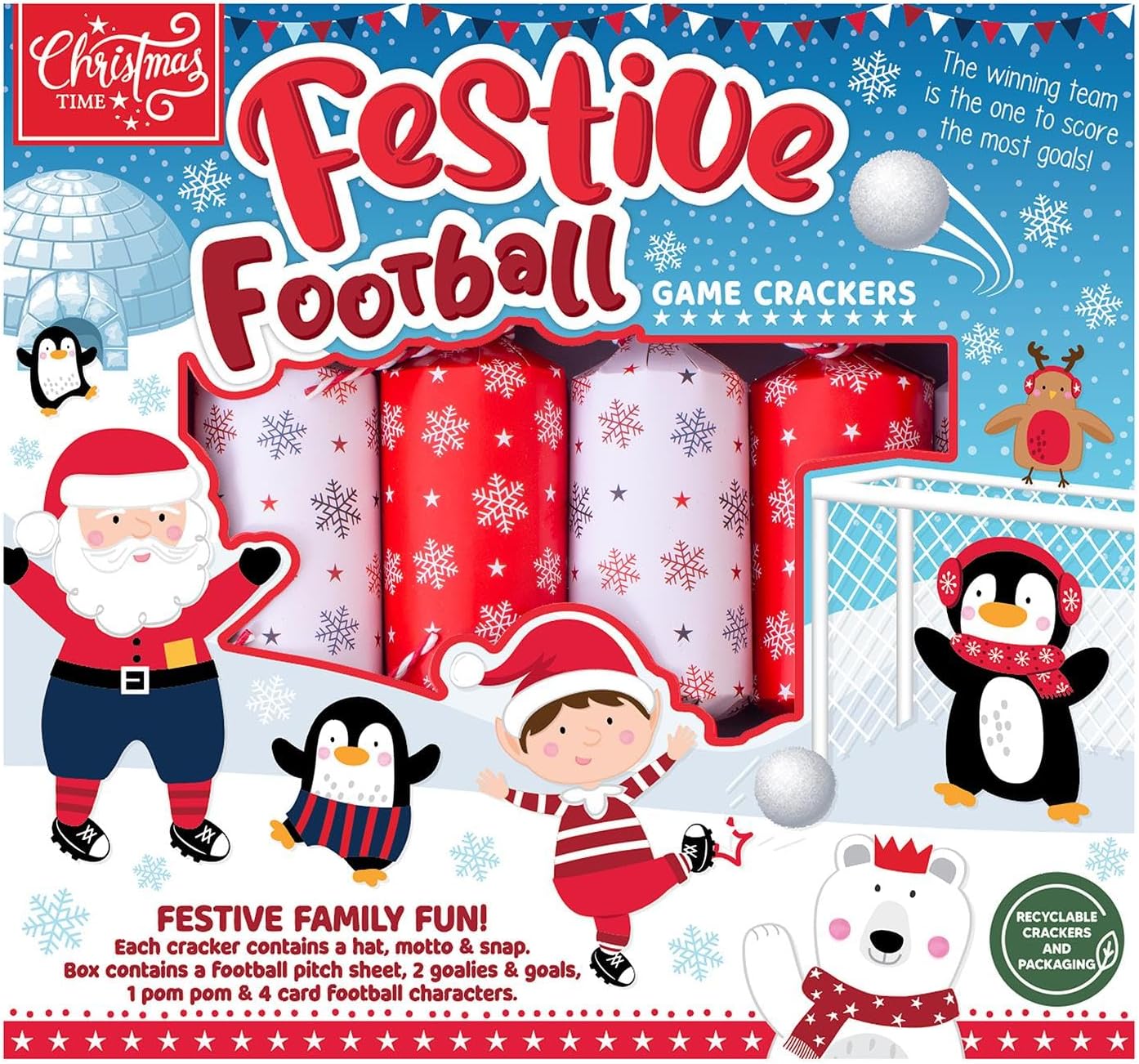 Harvey & Mason 10 Festive Family Santa Christmas Crackers - Reindeer ...