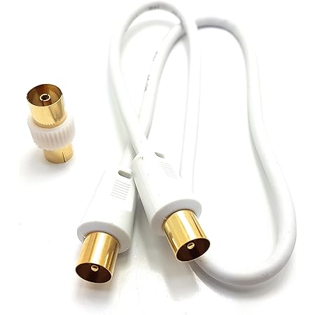 TV Aerial Cable 0.5m - Male To Male Gold Plated Coaxial Wire | Plug to ...