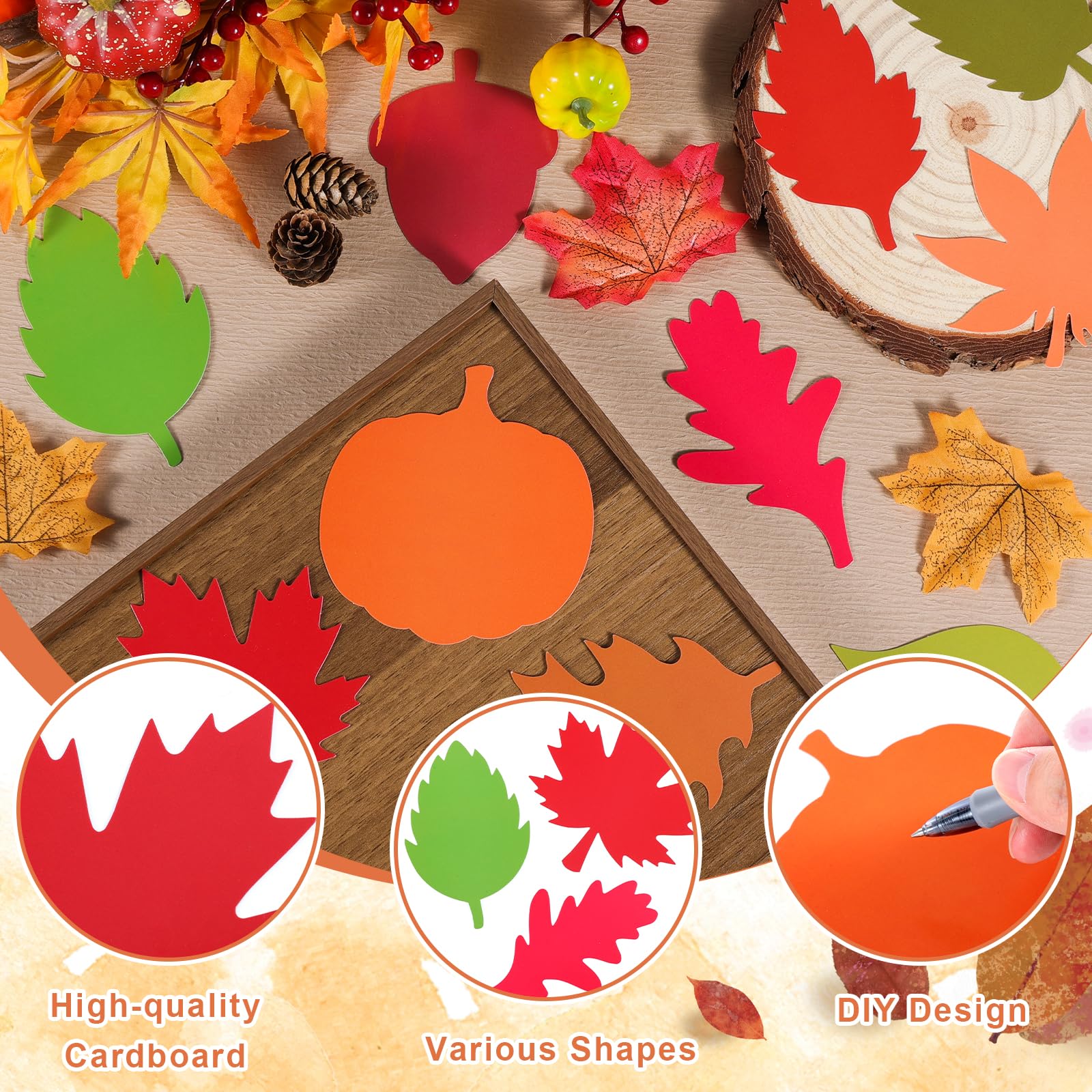 Snapklik.com : 90 Pcs Fall Paper Cutouts, Fall Leaf For Craft Autumn ...