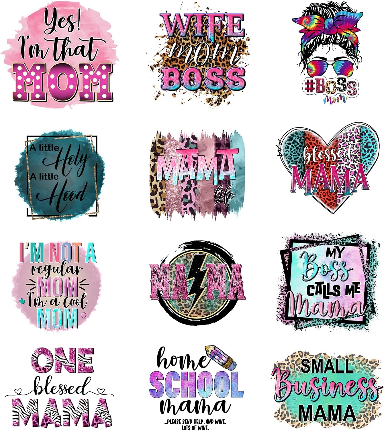 Amazon.com: Mothers Day Iron on Decals Happy Mother’s Day Iron On ...