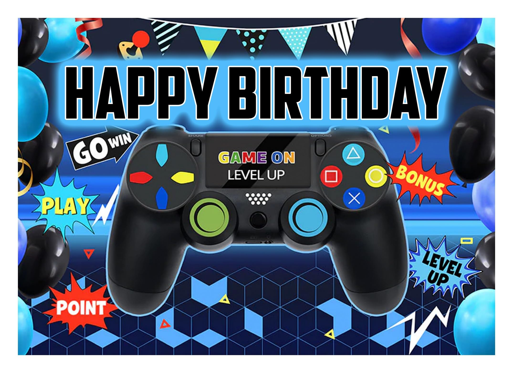 Amazon.com: 8.3 x 11.7 Inch Edible Square Cake Toppers – Gamer Themed ...