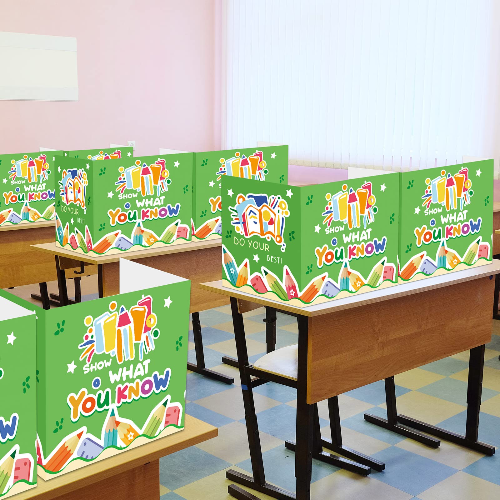 Snapklik.com : 24 Pcs Privacy Boards For Student Desks Bright Colored ...