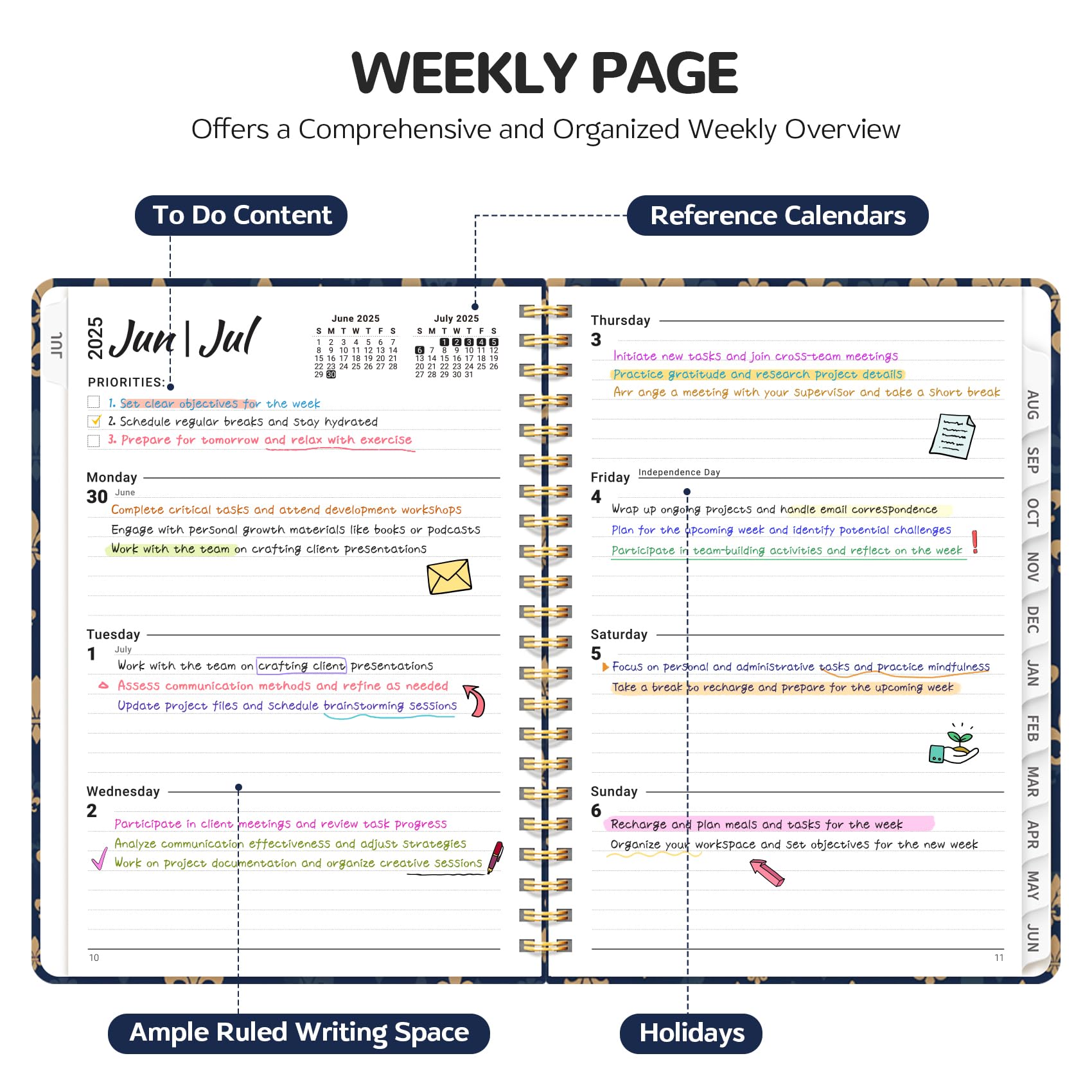 Snapklik.com : Planner 2025-2026, Academic Year Weekly And Monthly ...