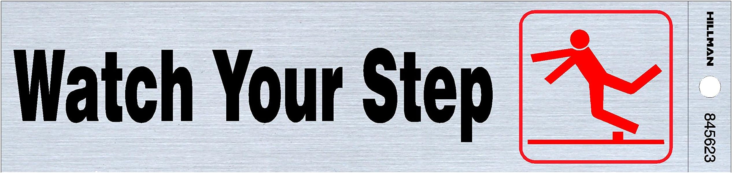 Amazon.com: Hillman 845623 Watch Your Step self-Adhesive Sign : Office ...