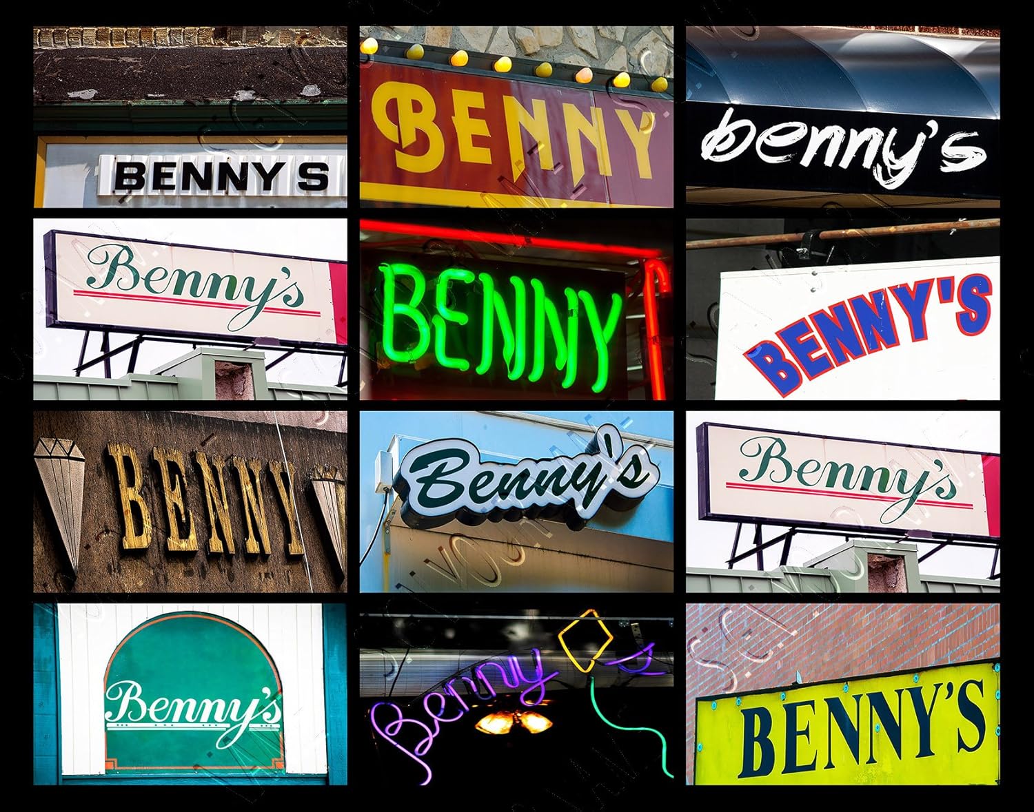 Amazon.com: BENNY Personalized Name Poster Using Real Sign Photos - 11 ...