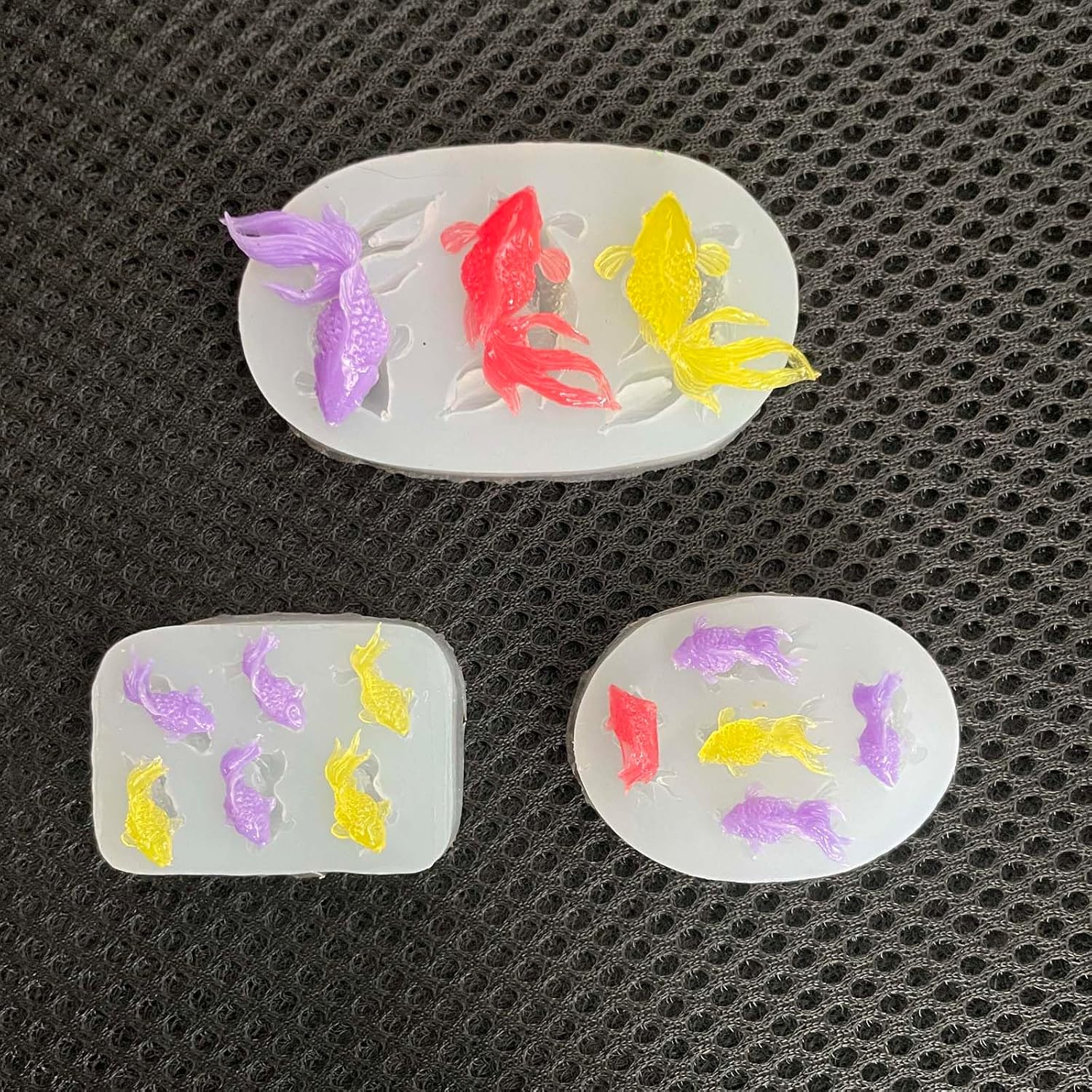 Amazon.com: Cotsdan 3Pcs Koi Fish Silicone Mold Mini Size Goldfish ...