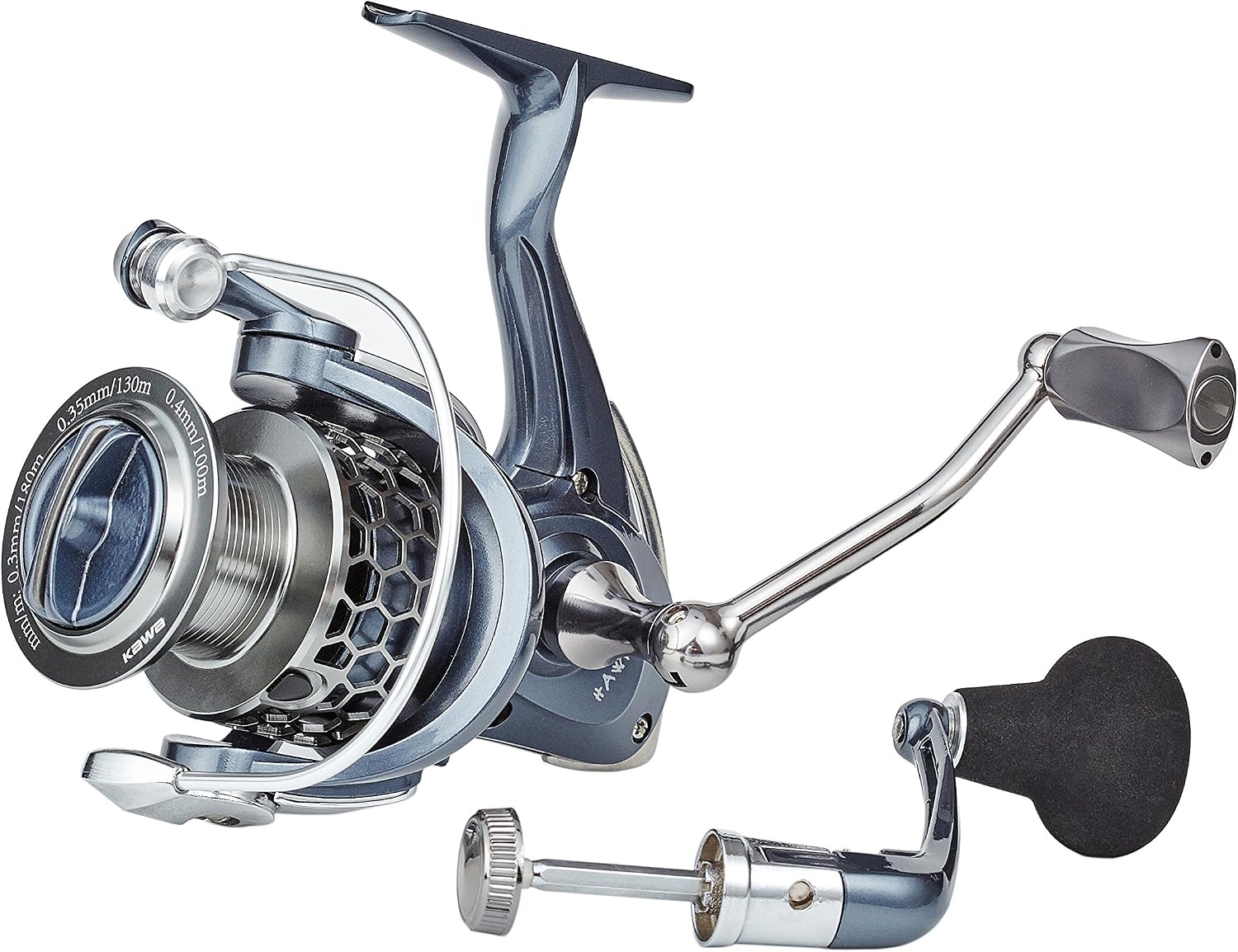 Amazon.com : Blue Spinning reel, Light Smooth Powerful Spinning Fishing ...
