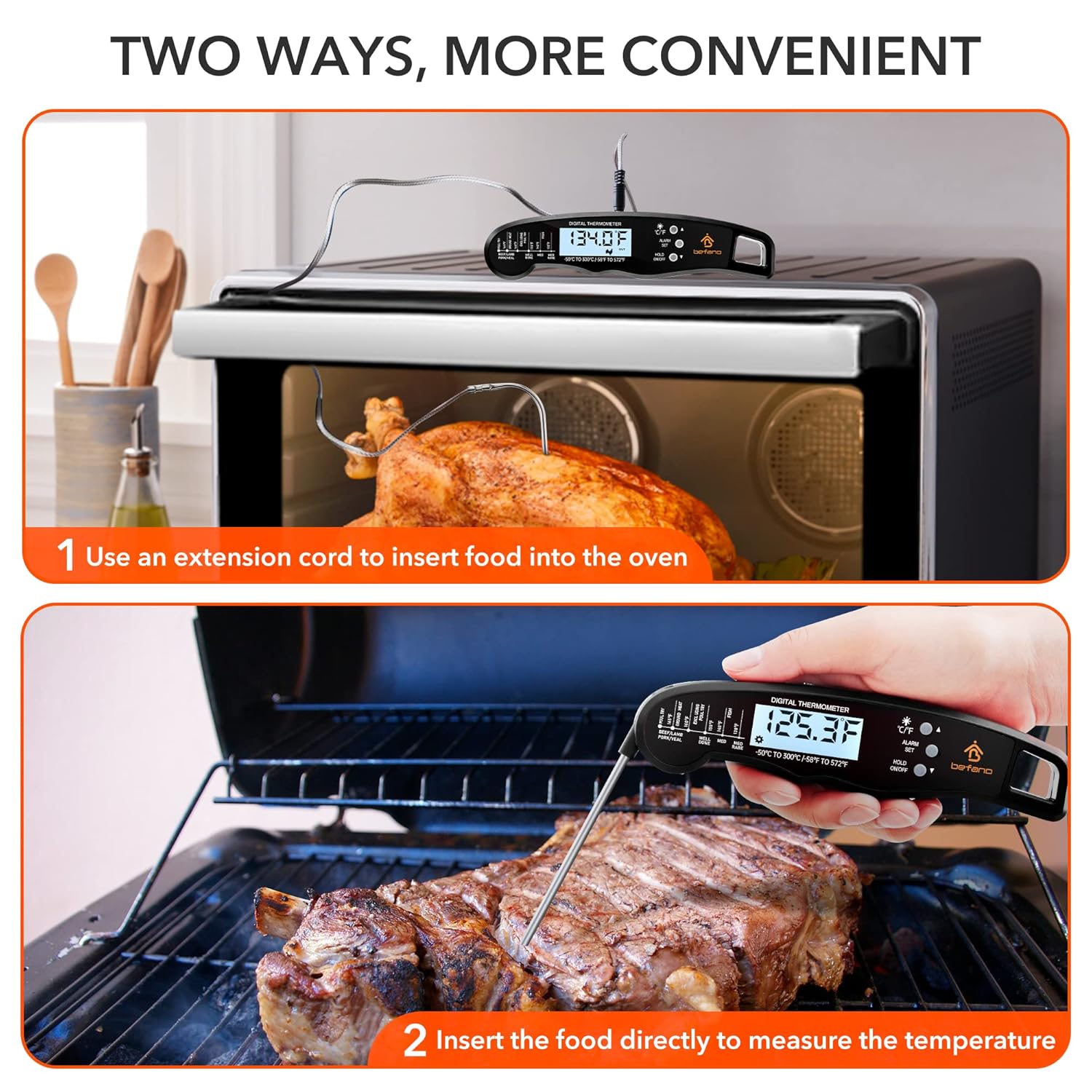 Review Befano Meat Thermometer Instant Read, Digital Meat Thermometer ...