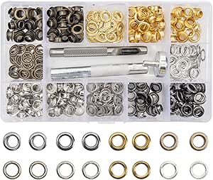 Amazon.com: 200 Sets Inner Diameter 6mm Metal Grommet Kit Installation ...