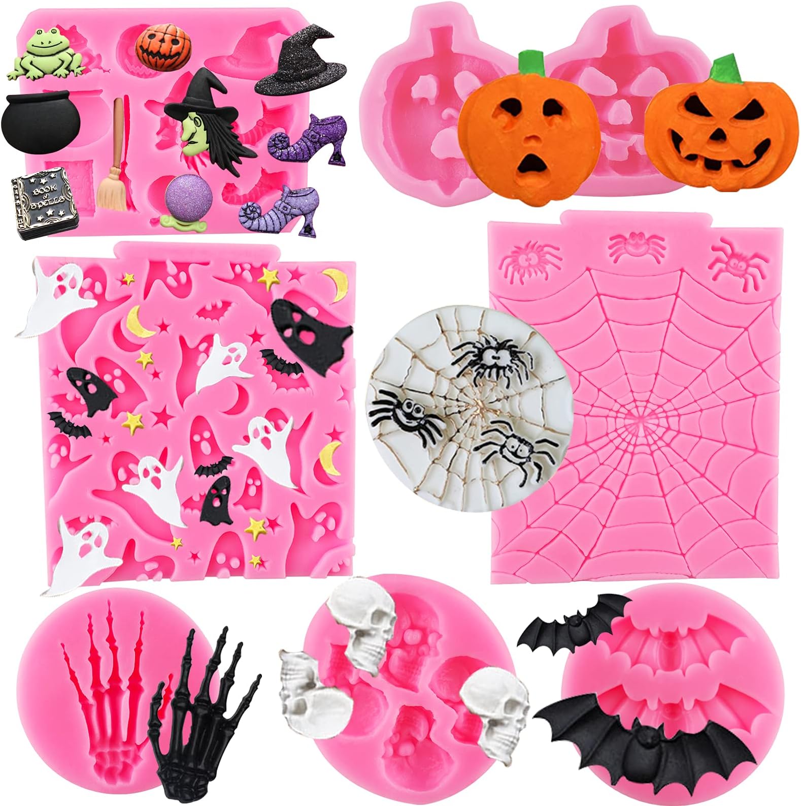 Amazon.com: Webake Halloween Cake Pop Mold, Halloween Silicone Molds ...