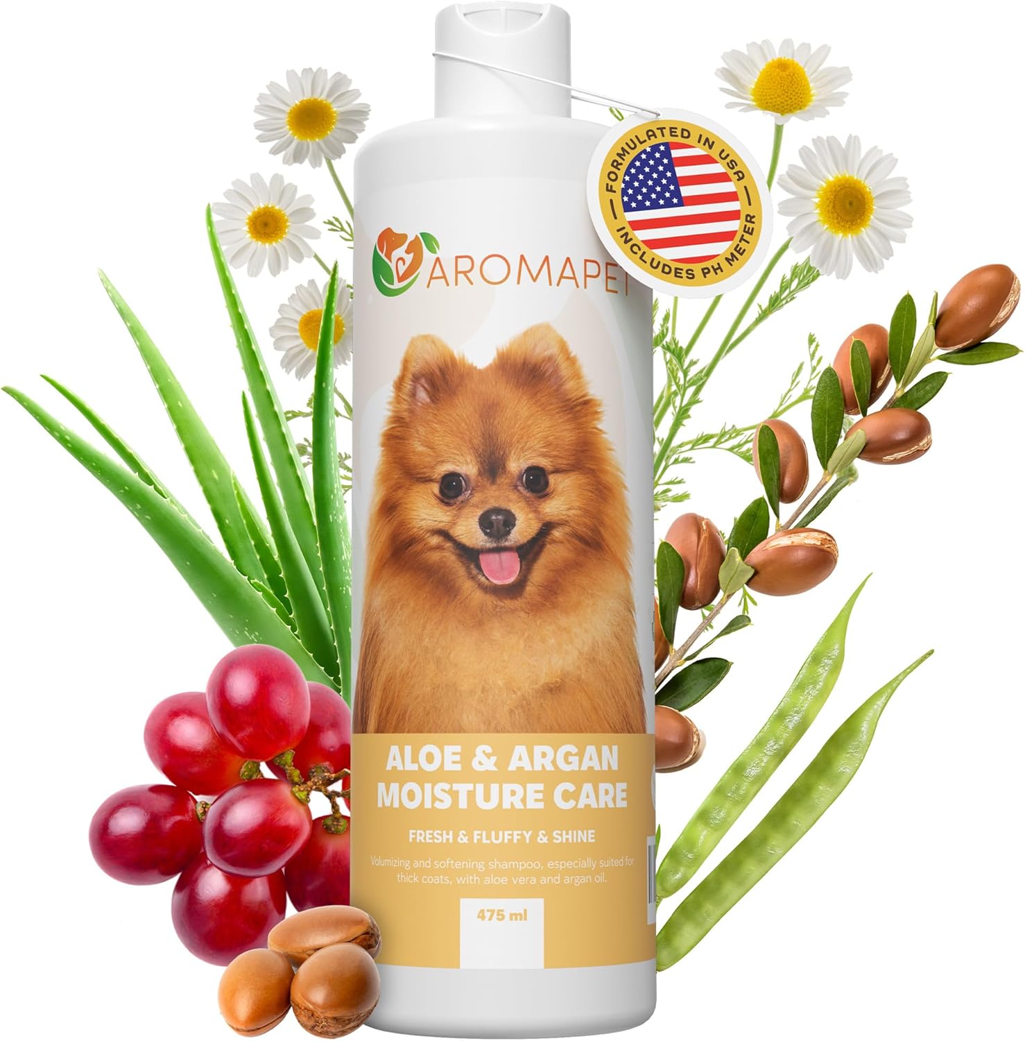 Amazon.com: AROMAPET Aloe & Argan Oil Moisture Care (Fresh Fluffy Shine ...