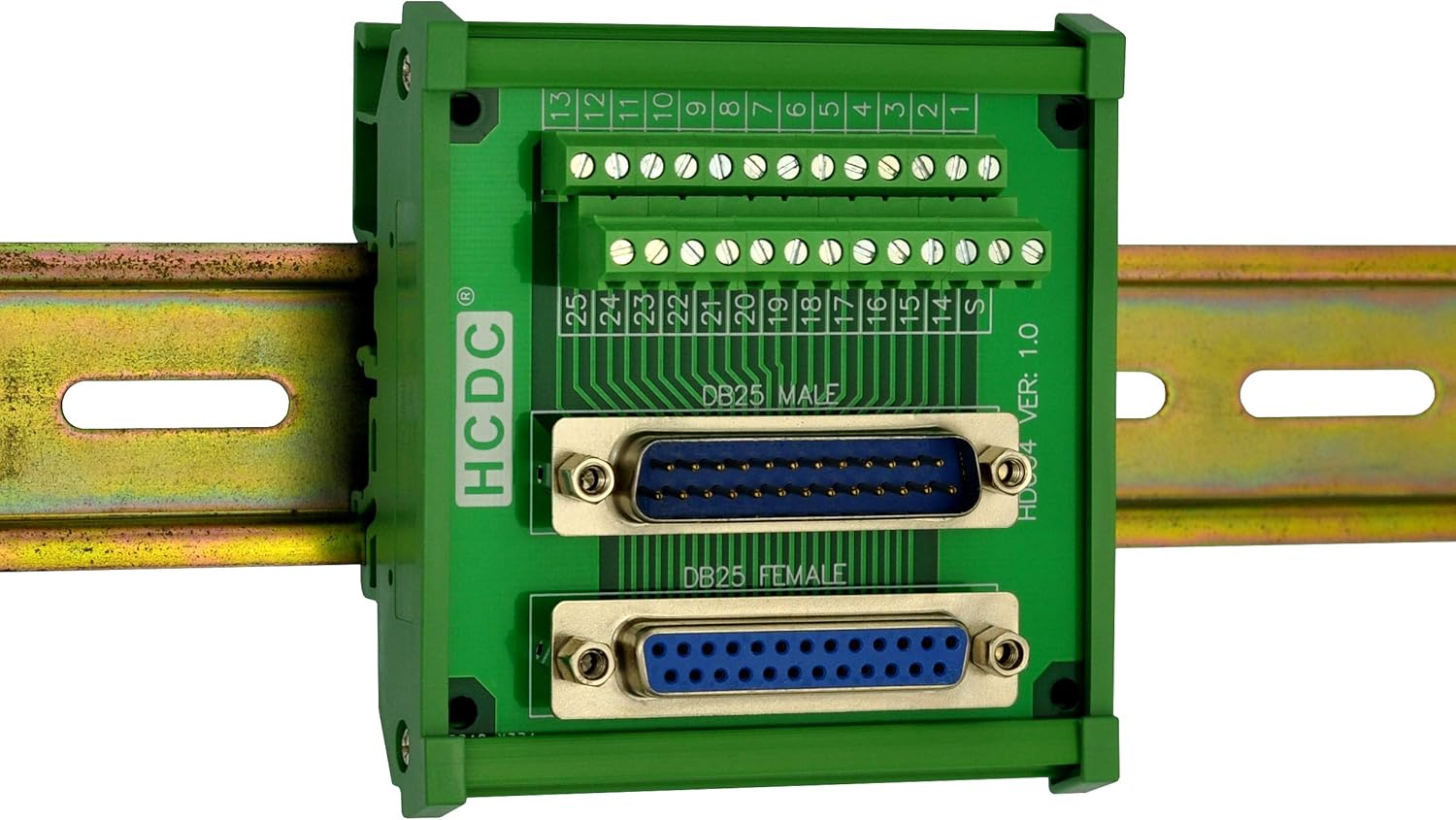 DIN Rail Mount D-SUB Male-Female Interface Module Terminal Block ...