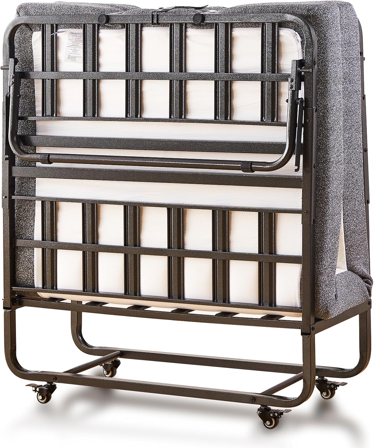 Amazon.com: AbyssZen Folding Bed with Mattress, 75x38 Twin Bed Frame ...